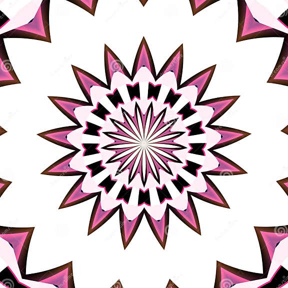 Violet Mandala Shapes, Abstract Background Stock Illustration ...