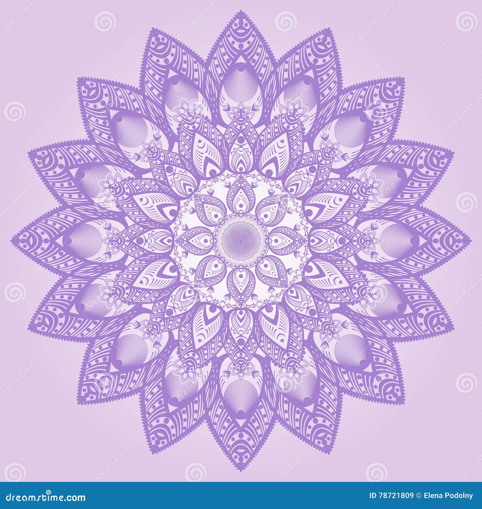 Violet mandala stock vector. Illustration of background - 78721809
