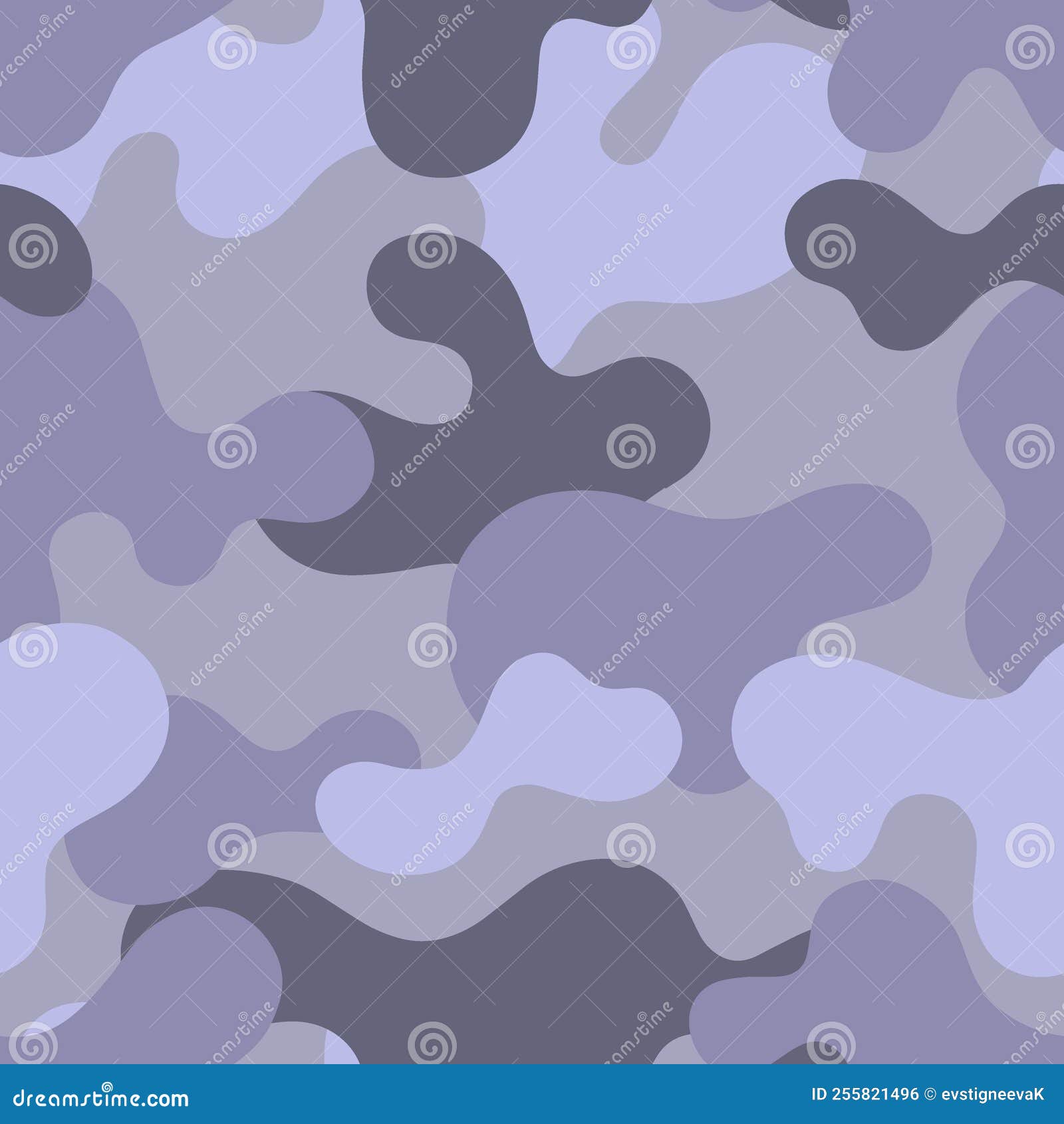 Violet Military Camouflage, Vector Seamless Pattern in the Style of ...