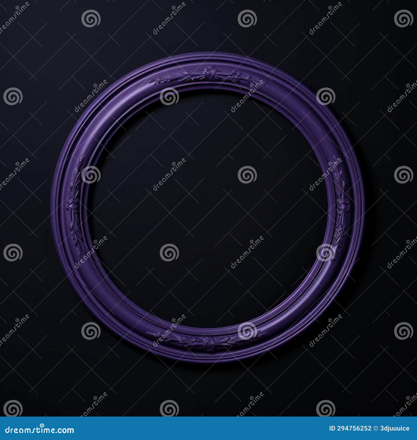 Violet Minimalistic Round Picture Frame. Stock Illustration ...