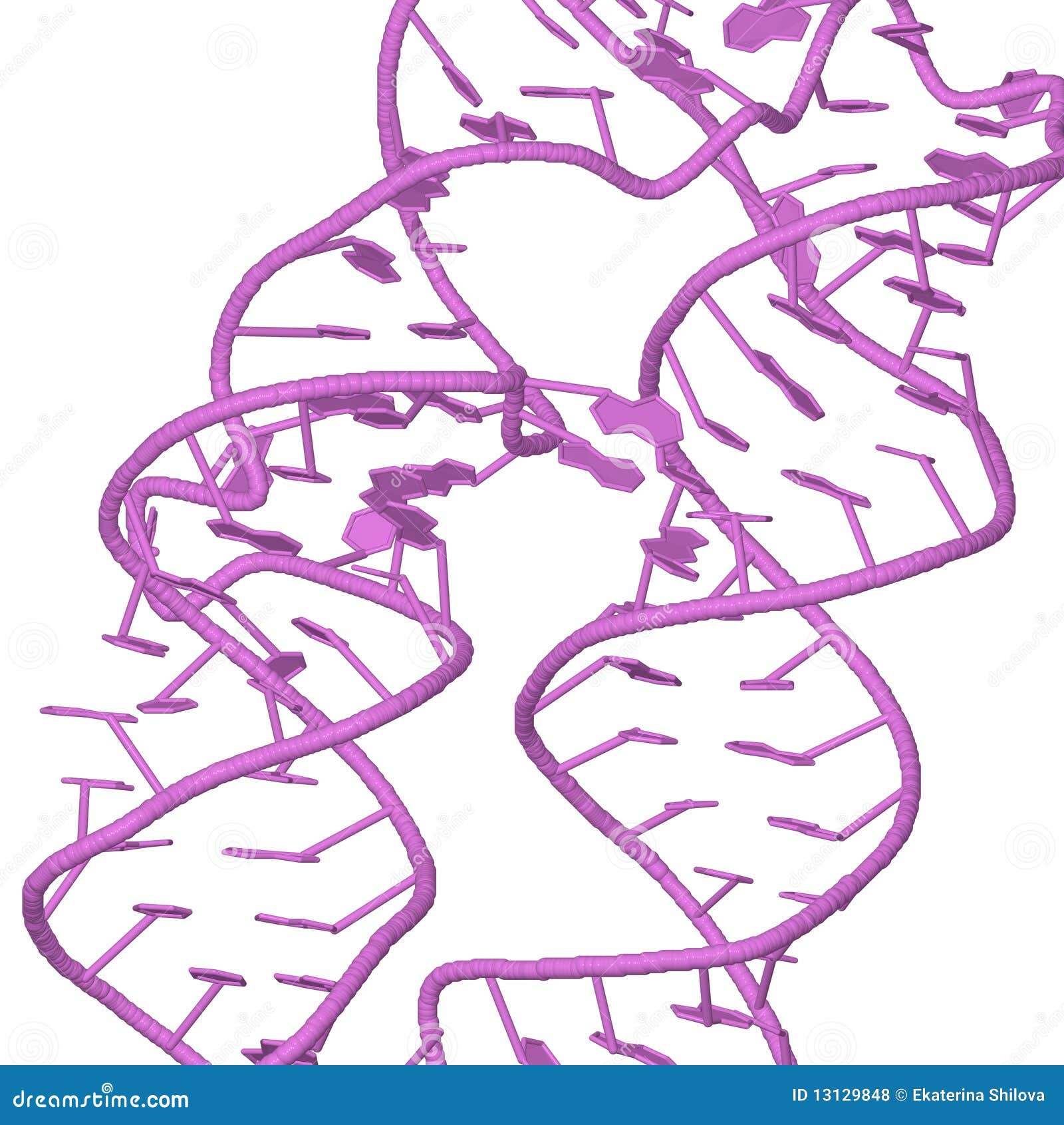 Violet Molecular Chains on White Background Stock Illustration ...