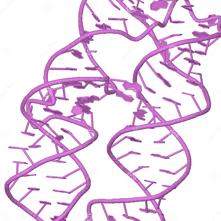 Violet Molecular Chains on White Background Stock Illustration ...