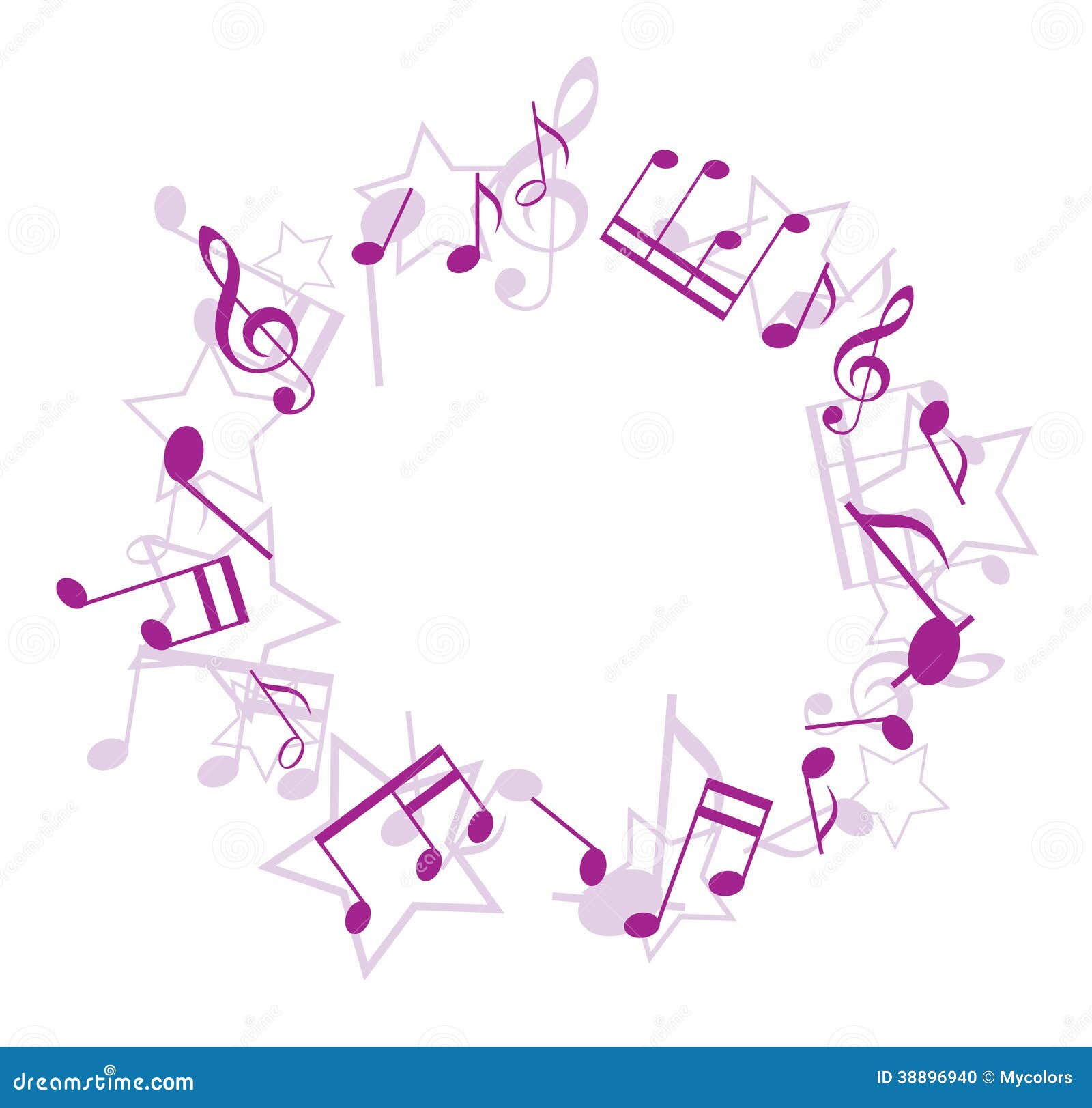 Violet Music Frame - Vector Stock Vector - Illustration of music ...
