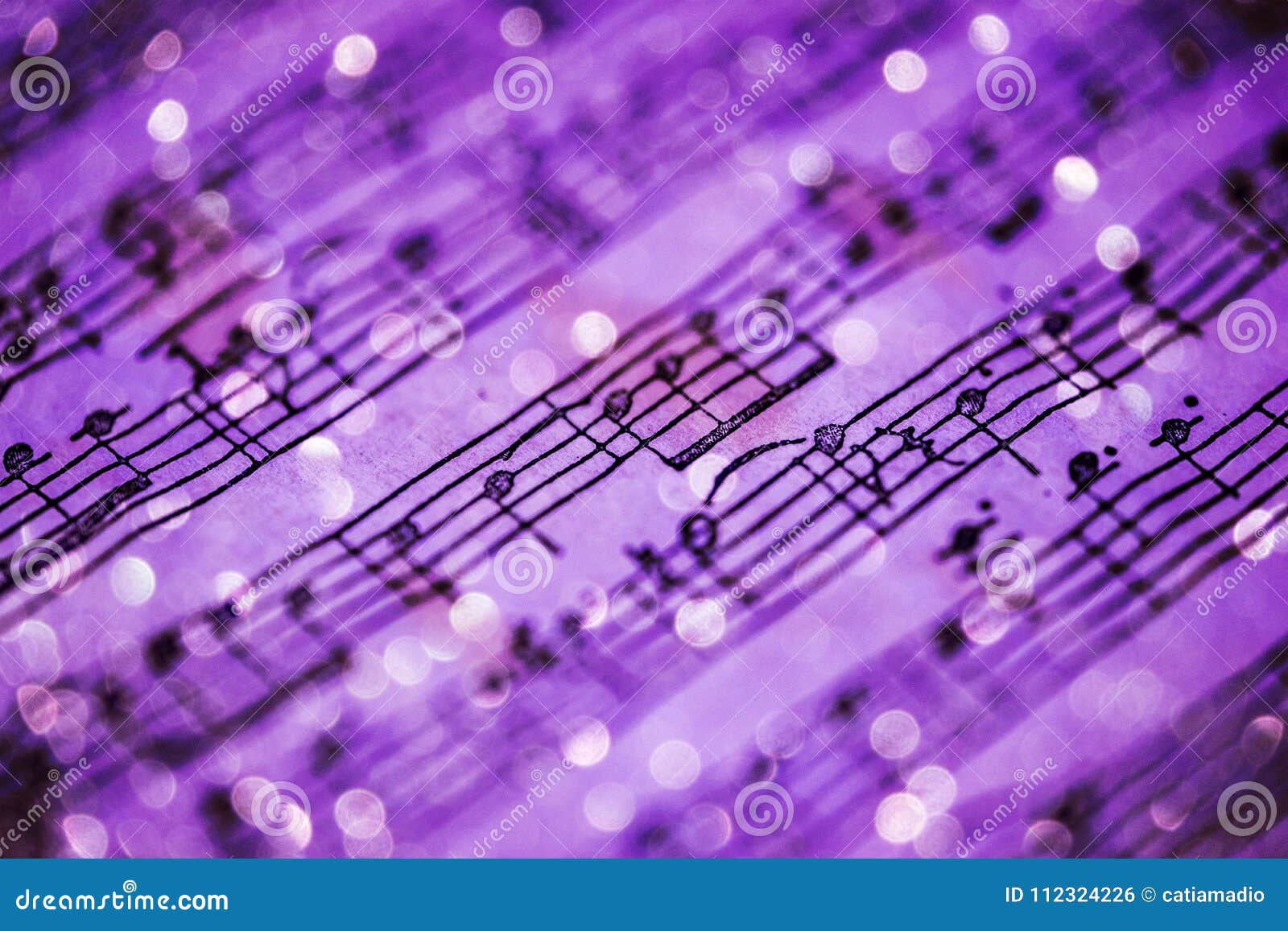 Music Notes In Blue Banner Background Stock Illustration ...