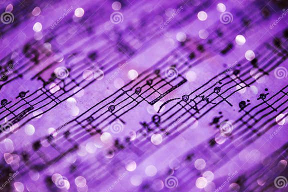 Violet music notes stock photo. Image of blurred, sound - 112324226