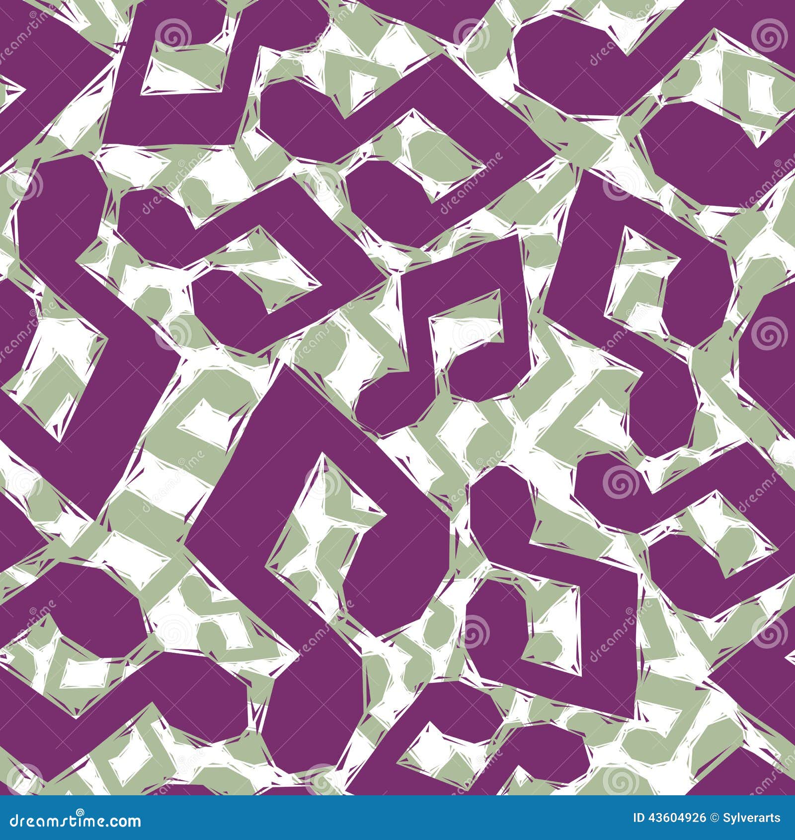Violet Musical Notes Seamless Pattern, Geometric Contemporary St Stock ...