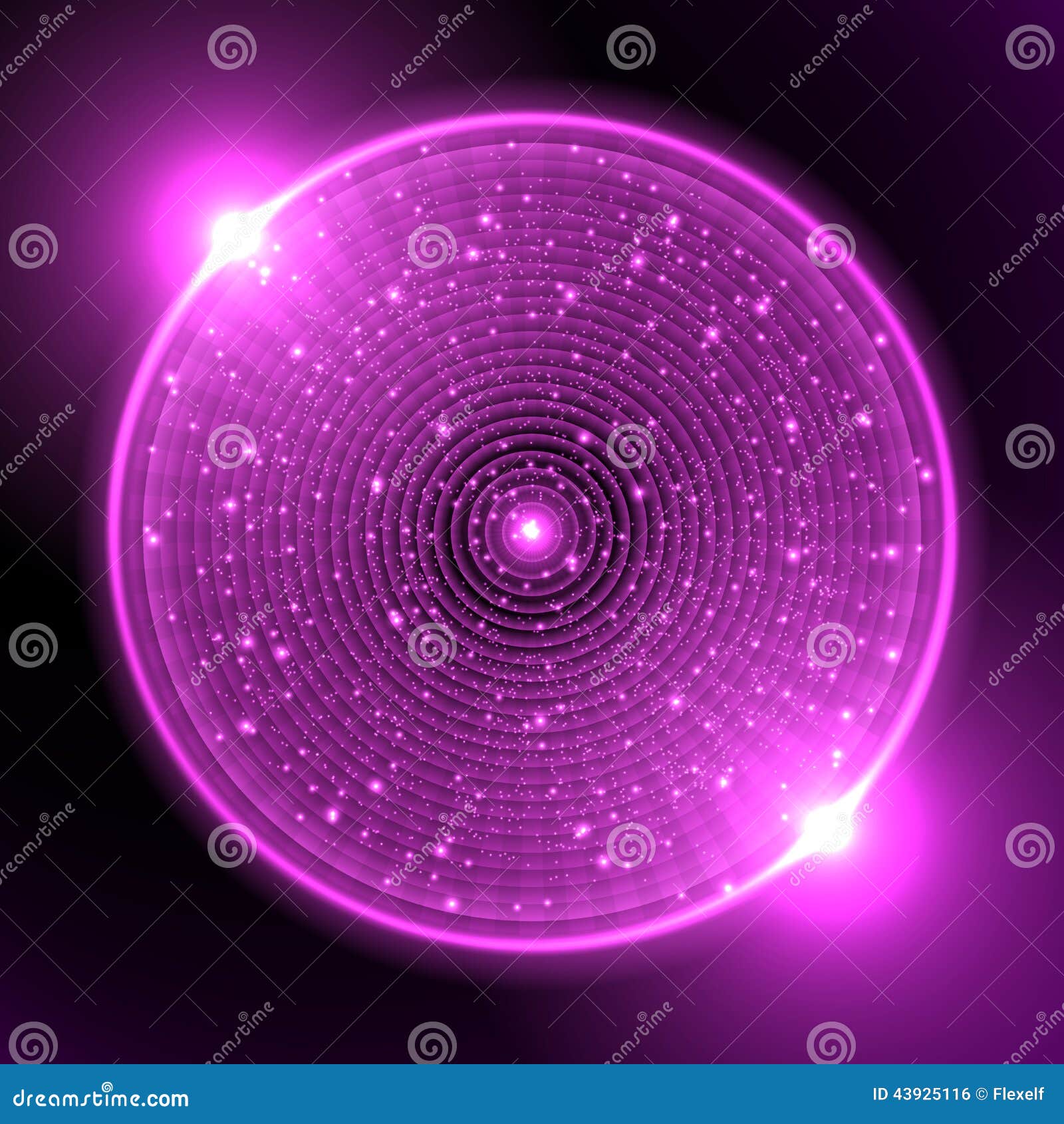 Violet neon circle stock vector. Illustration of city - 43925116