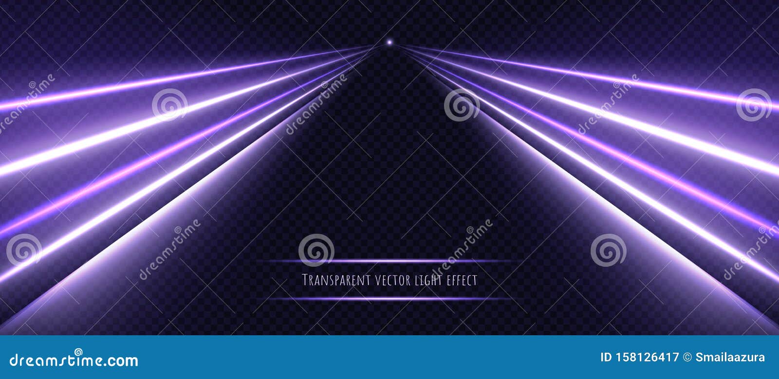 Violet Neon Light Effect Isolated on Transparent Background. Stock ...