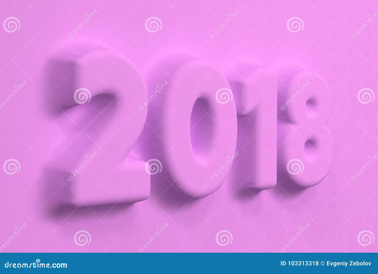 Violet 2018 Number Bas-relief Stock Illustration - Illustration of ...