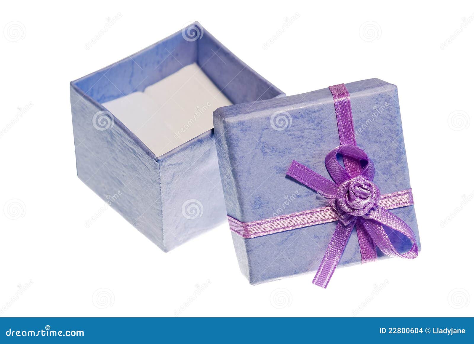Violet Open Giftbox Isolated on White Stock Photo - Image of ribbon ...