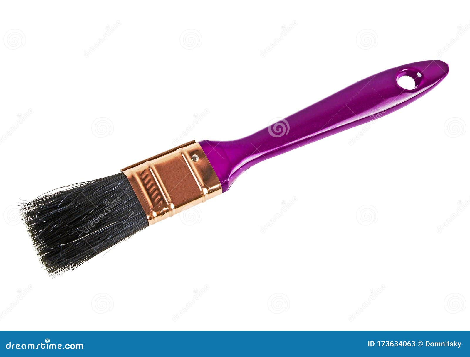 Violet Paintbrush Isolated on White Background Stock Image - Image of ...