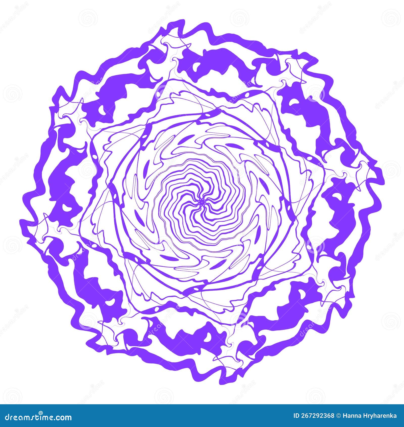 Violet Pattern, Mandala. Vintage Decorative Elements. Oriental Drawing ...