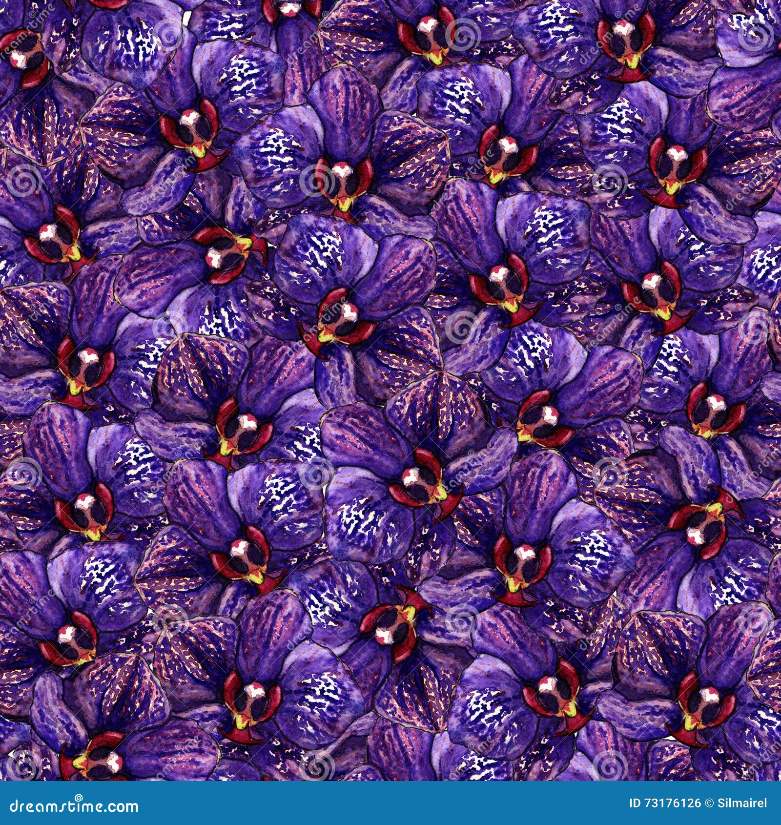 Violet Phalaenopsis Orchid Flower Seamless Pattern Texture Stock Photo ...