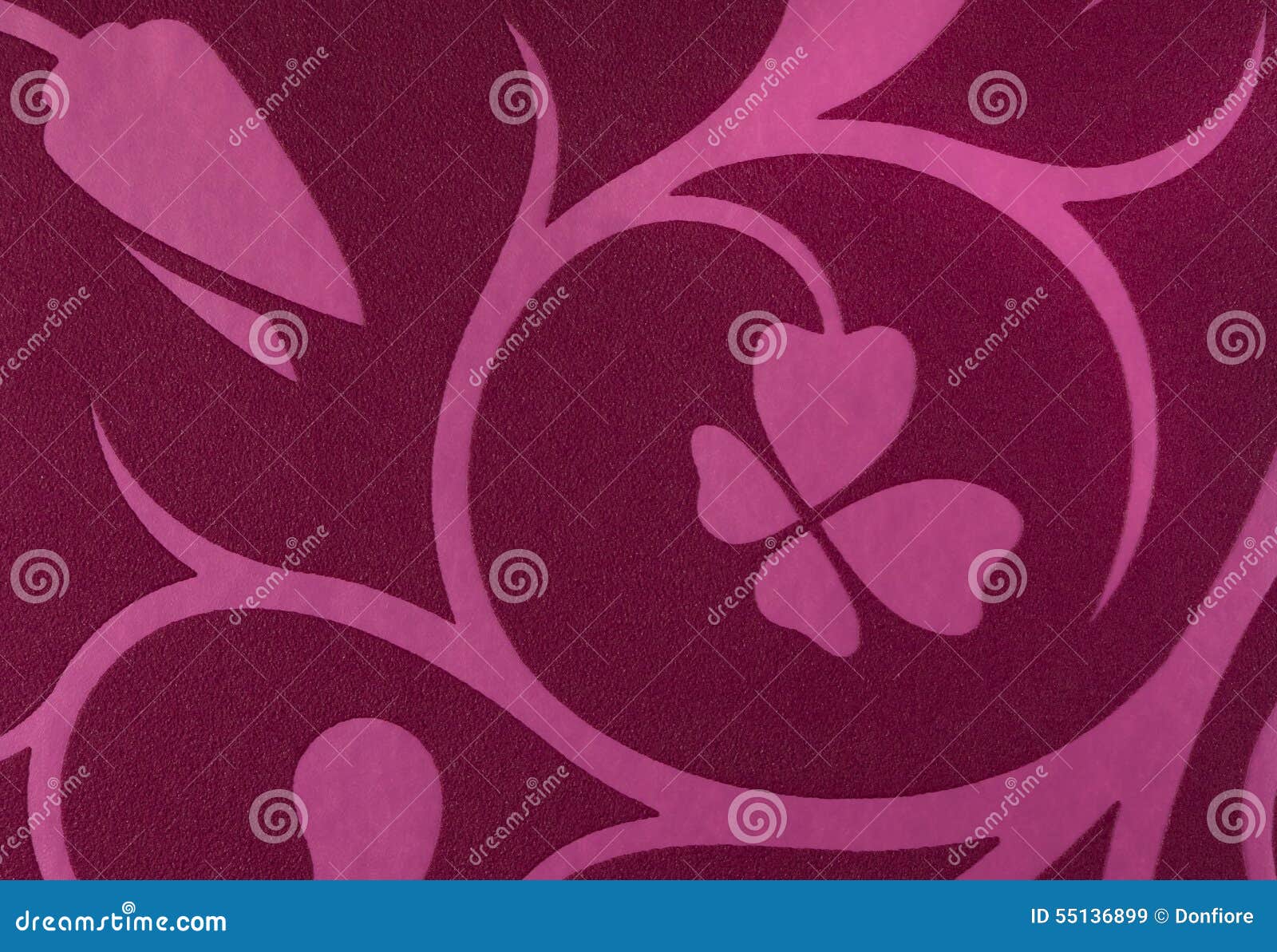 Violet with Pink Flowers Fantasy Pattern Wallpaper Background Stock ...