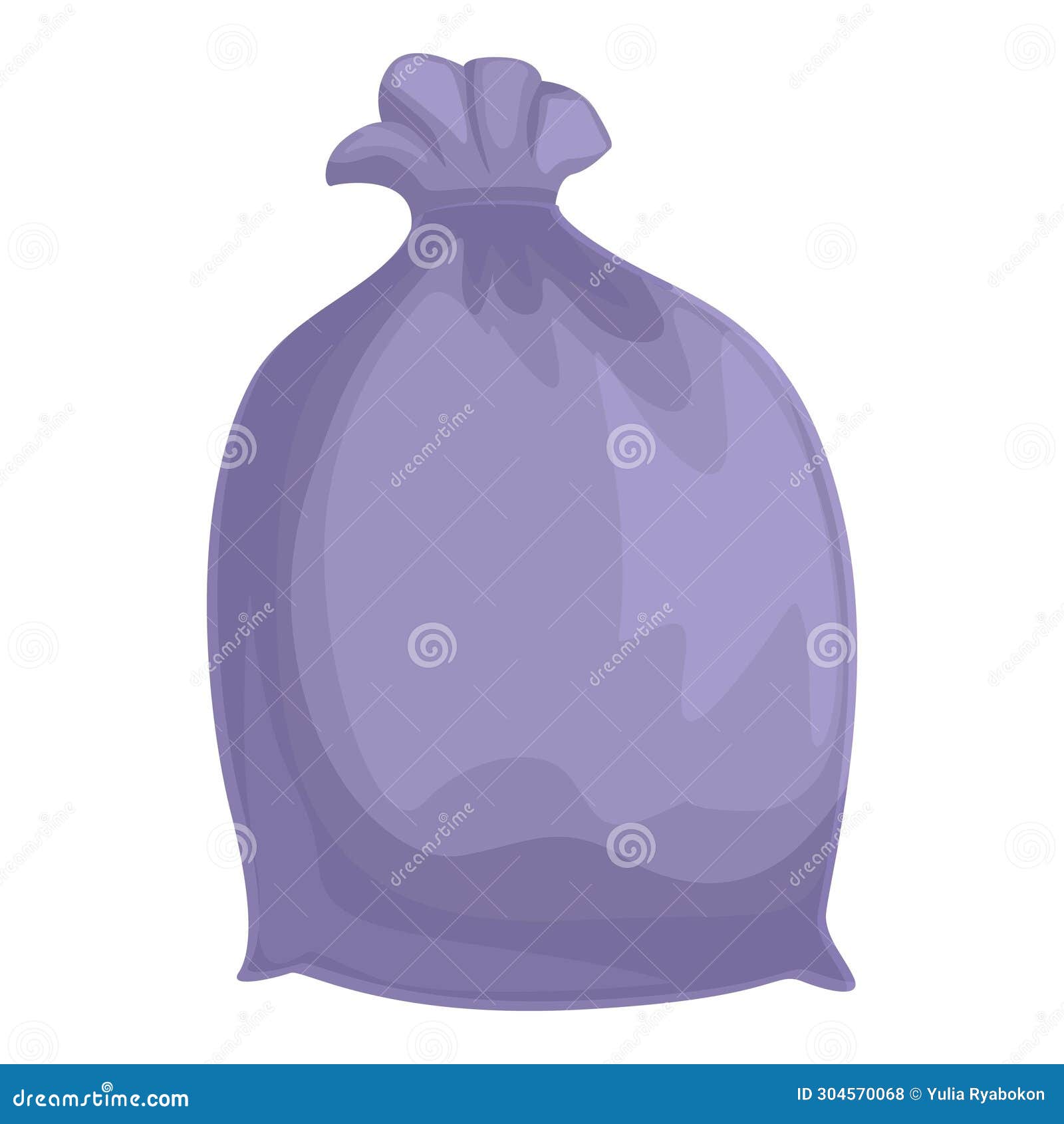 Violet Plastic Bag Icon Cartoon Vector. Garbage Bin Stock Vector ...