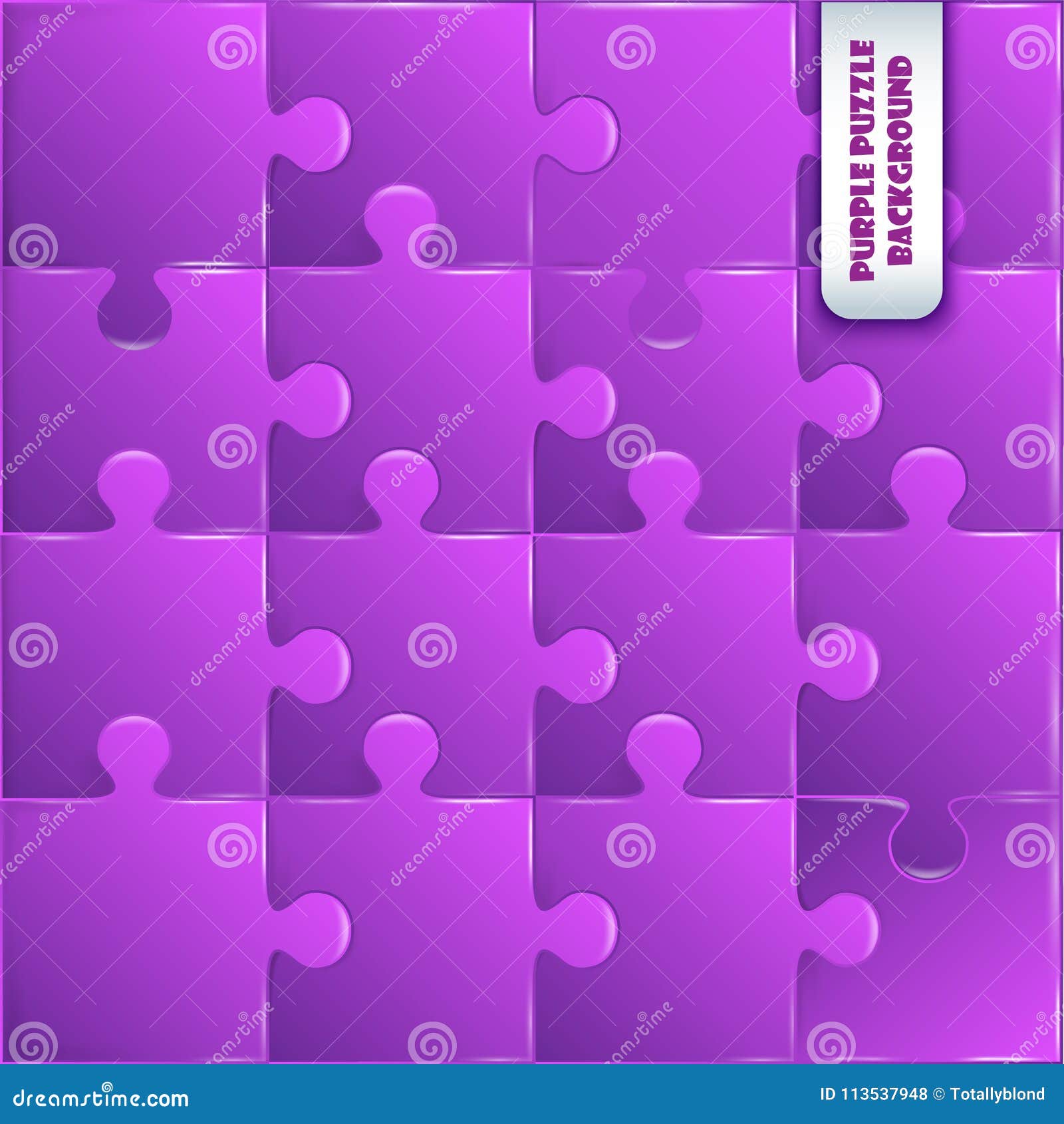 Violet Plastic Pieces Puzzle Game Stock Vector - Illustration of ...