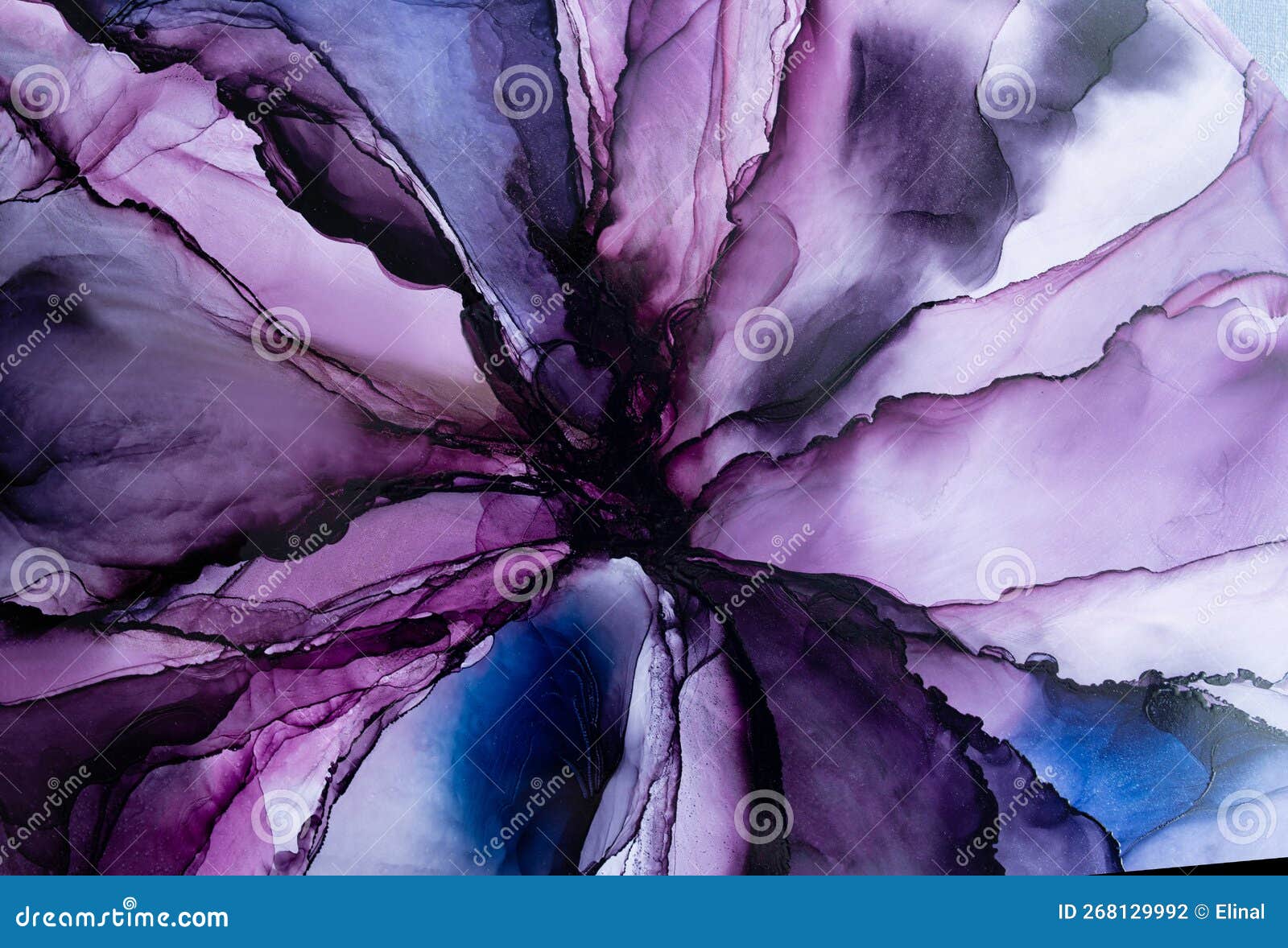 Violet, Purple Alcohol Ink Art. Hand Drawing Artwork. Background Stock ...