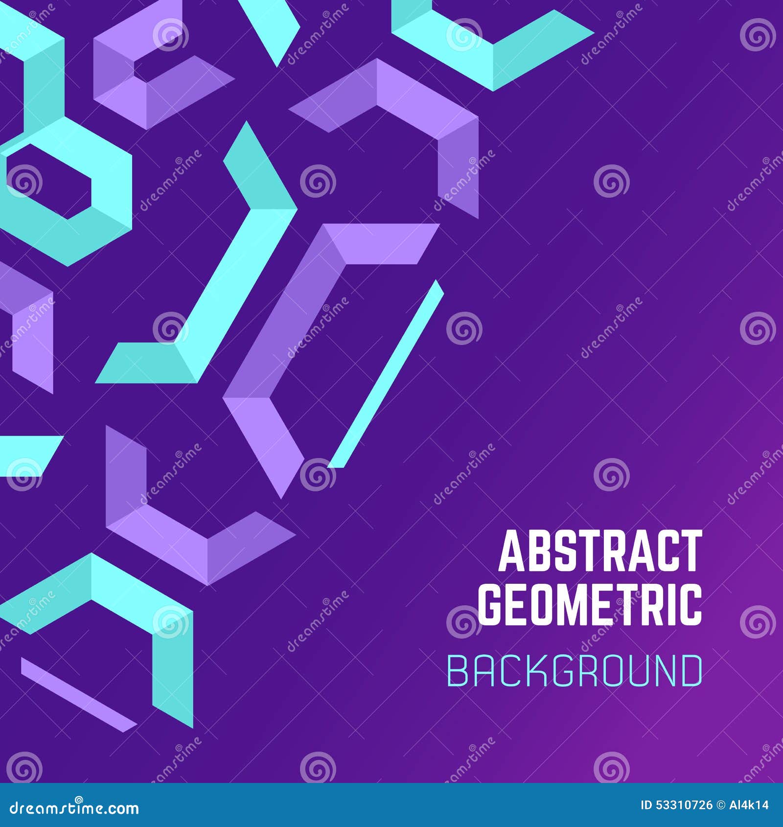 Violet Purple Blue Abstract Geometric Background Stock Vector ...