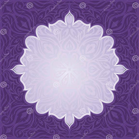 Violet Purple Floral Vintage Seamless Pattern Background Trendy Fashion