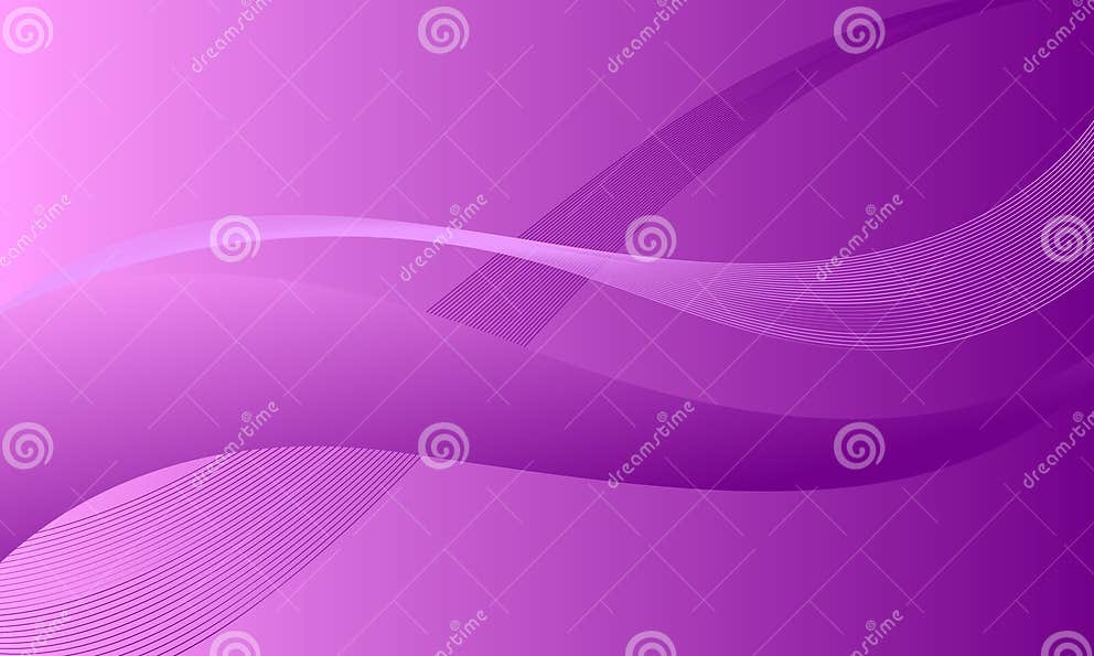 Violet Purple Stripe Wave Curves with Smooth Gradient Abstract ...