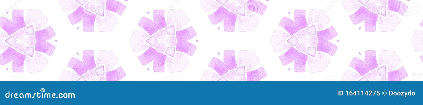 Violet Purple Vintage Retro Seamless Border Scroll Stock Illustration