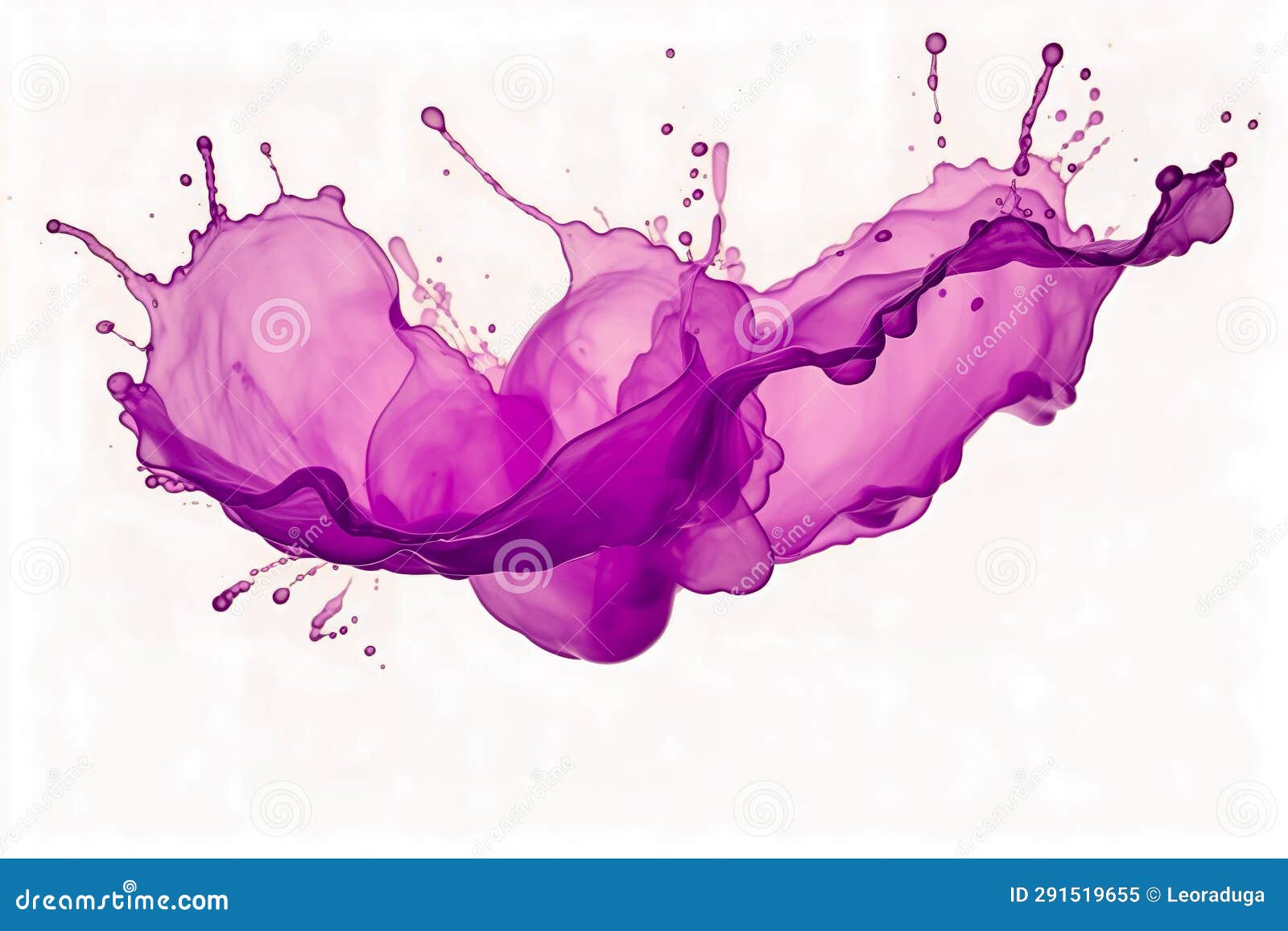 Violet and Purple Water Color Drop Splash Diffuse on White Background ...