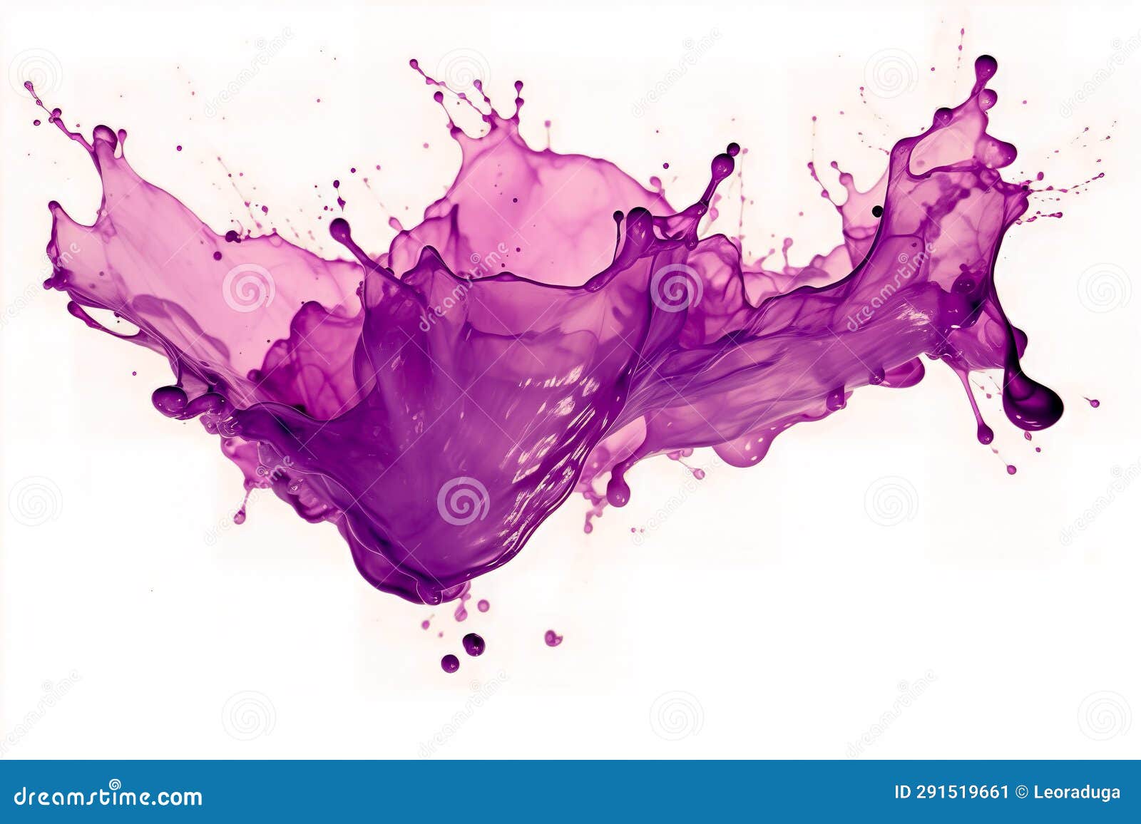 Violet and Purple Water Color Drop Splash Diffuse on White Background ...