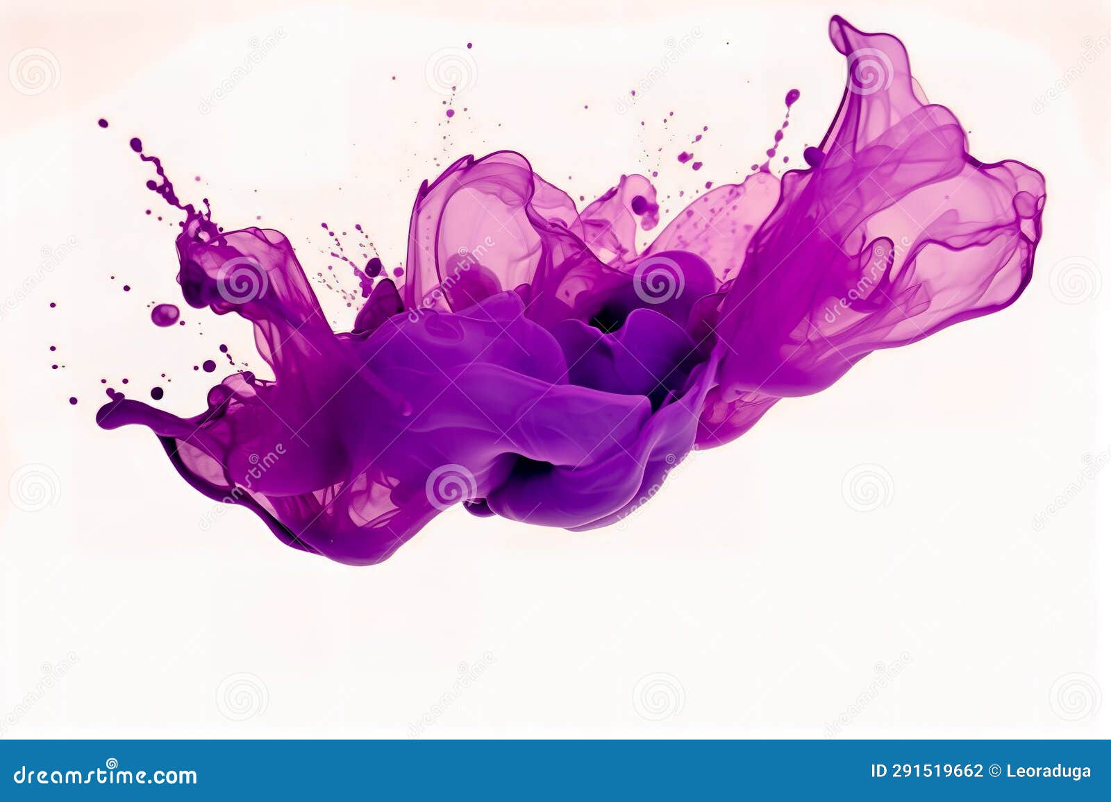 Violet and Purple Water Color Drop Splash Diffuse on White Background ...