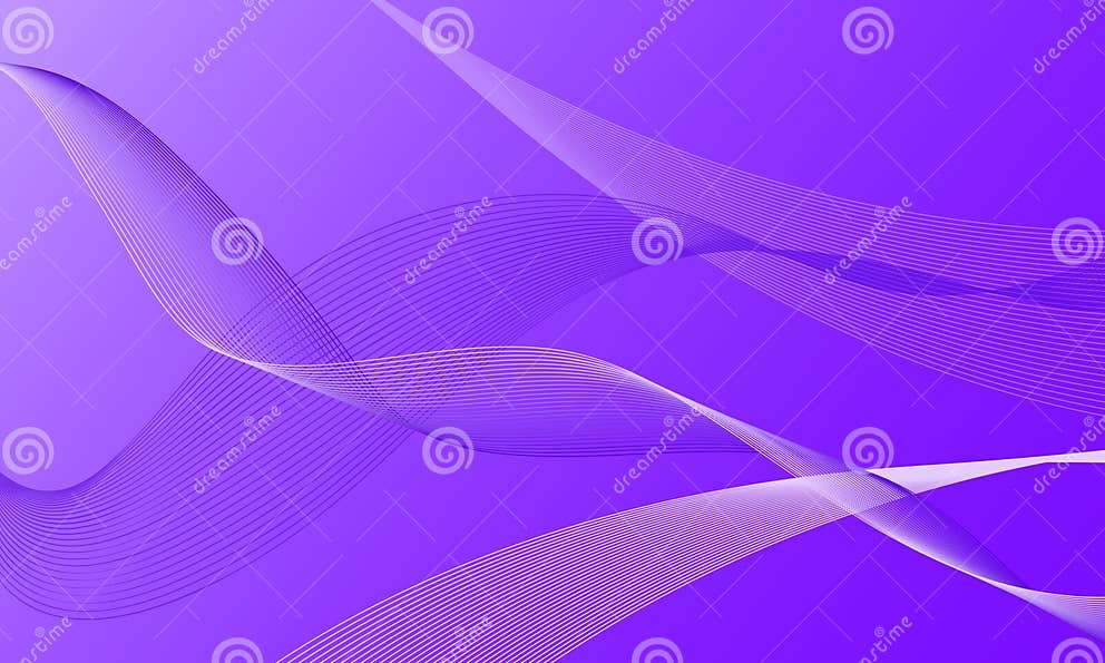 Violet Purples Smooth Lines Wave Curves on Soft Gradient Abstract ...
