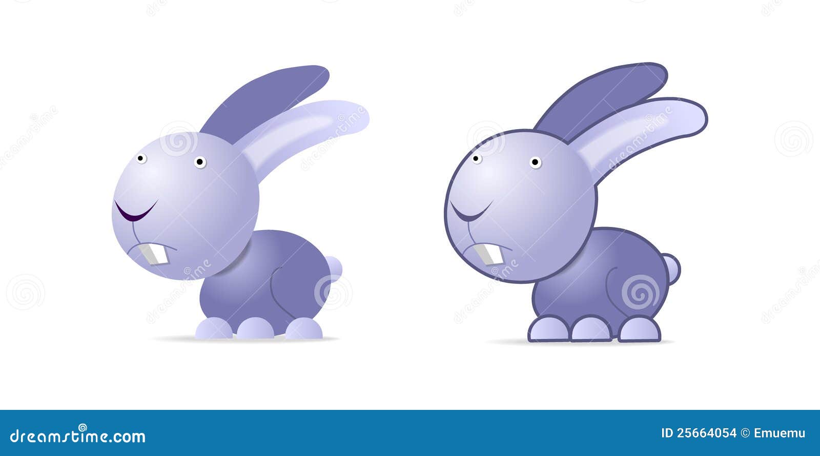 Violet rabbit stock vector. Illustration of cute, animal - 25664054