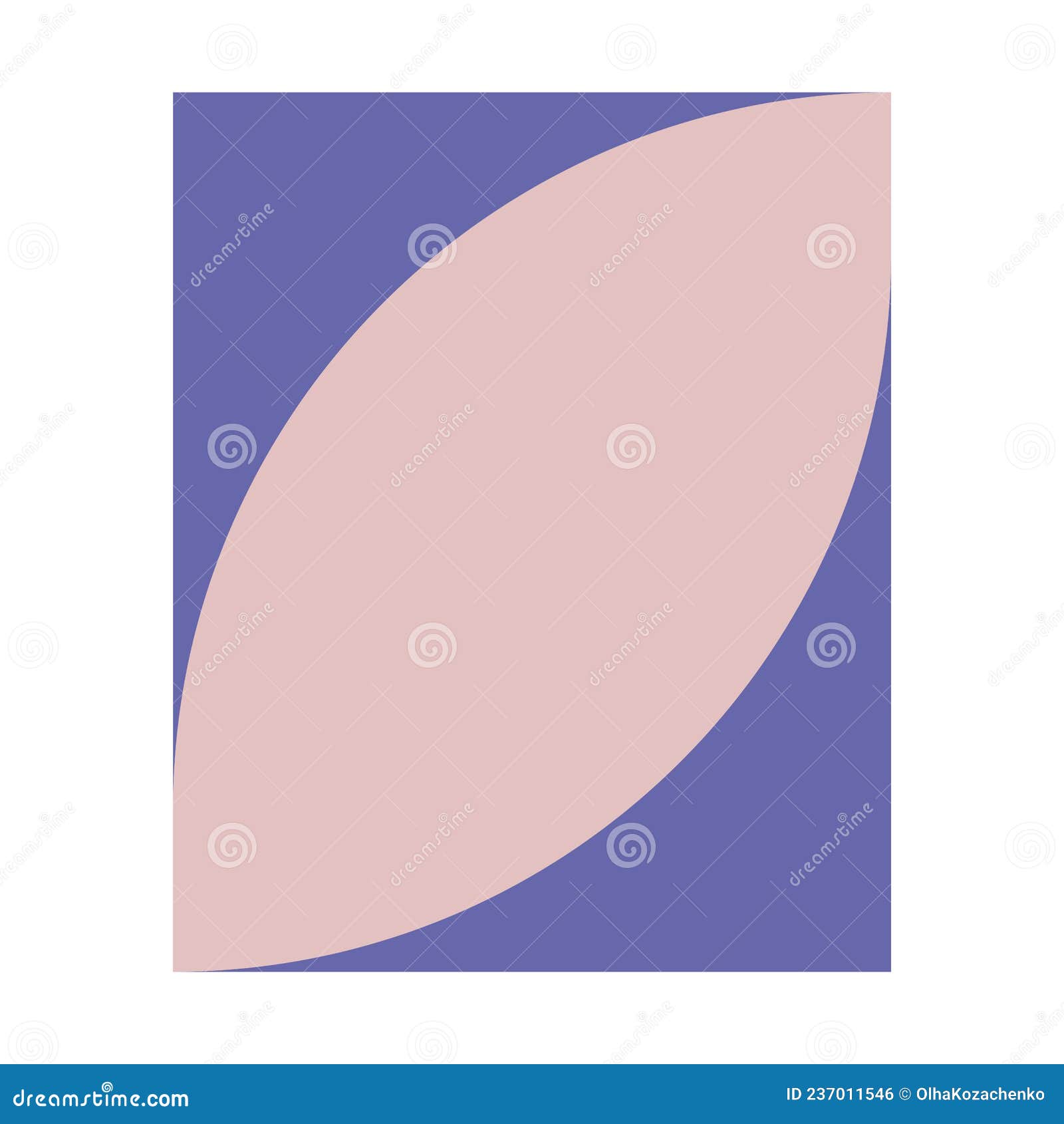 Violet Rectangle with Pink Abstract Shape Design Element Stock Vector ...