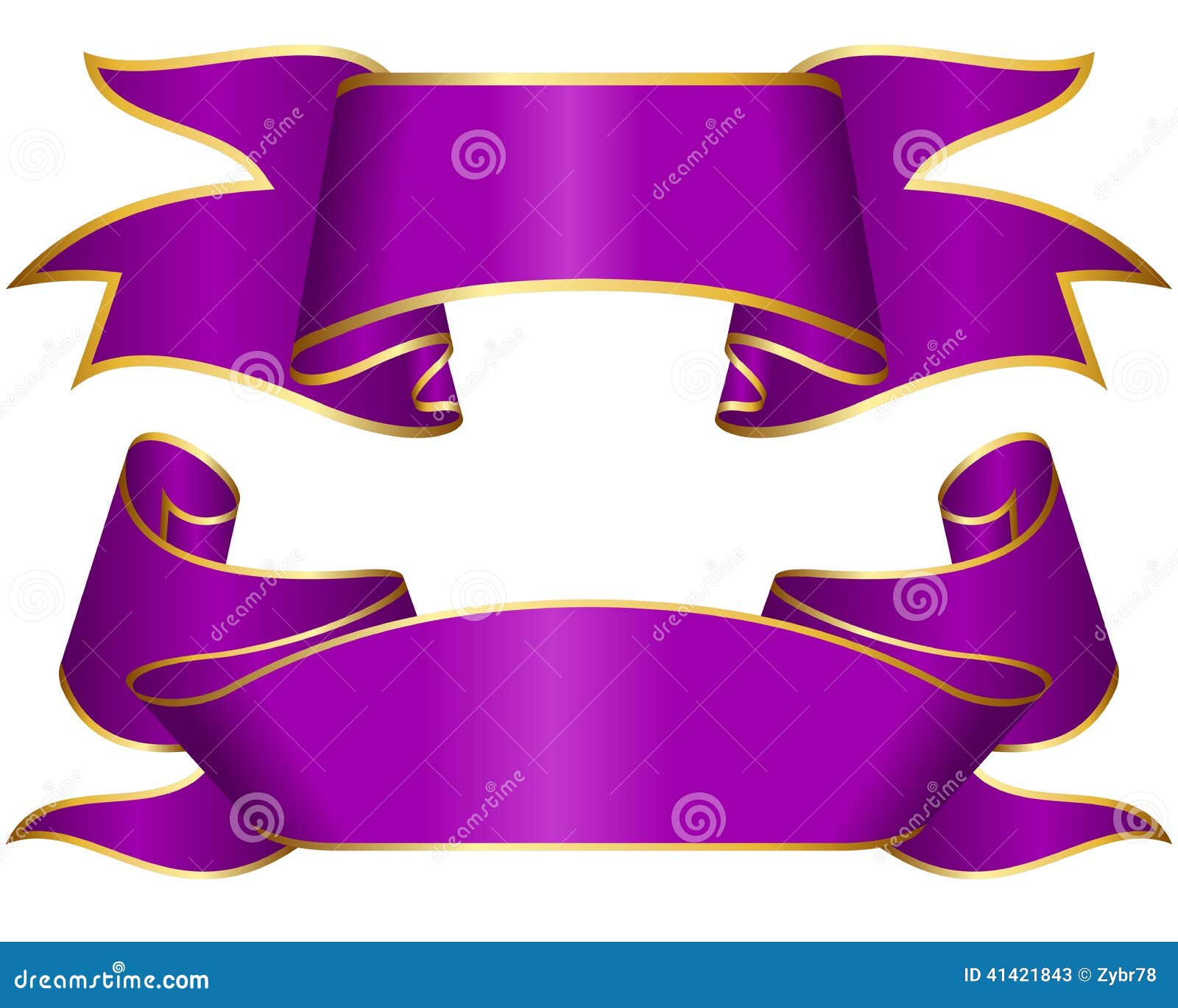 Violet ribbon collection stock vector. Illustration of decoration ...