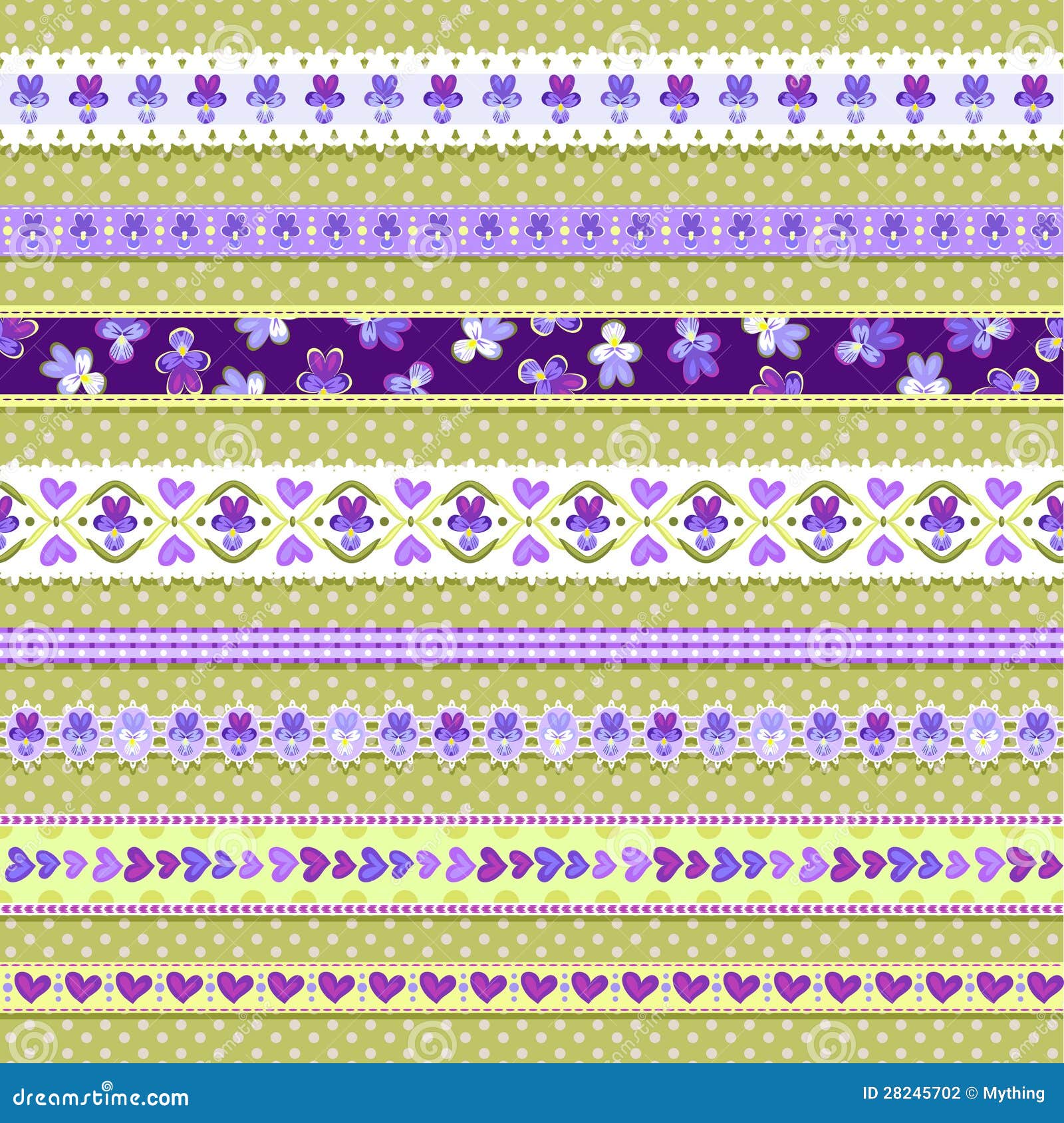 Violet ribbons stock vector. Illustration of ornament - 28245702