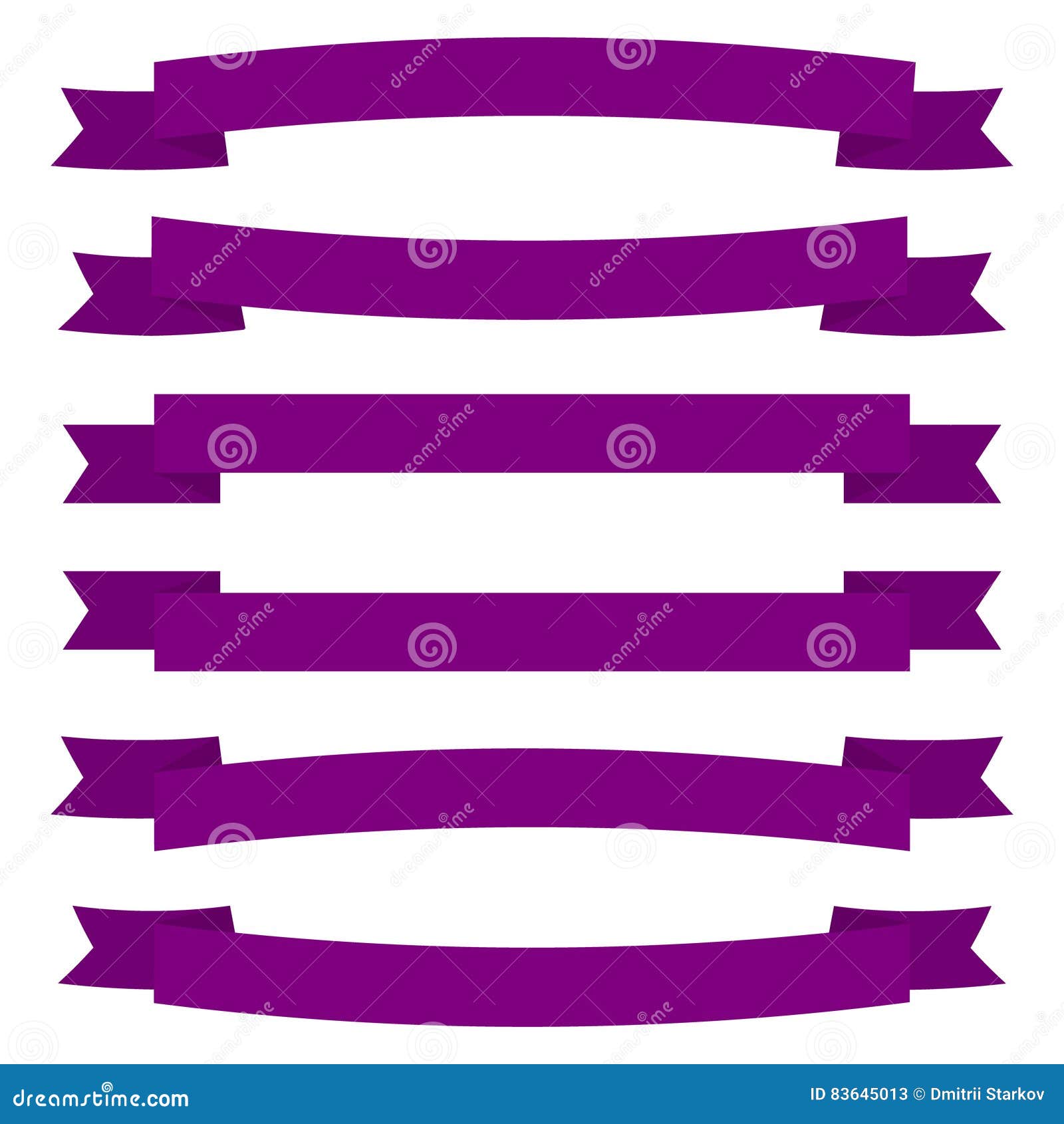 Violet Ribbons Set vector illustratie. Illustration of vakantie - 83645013