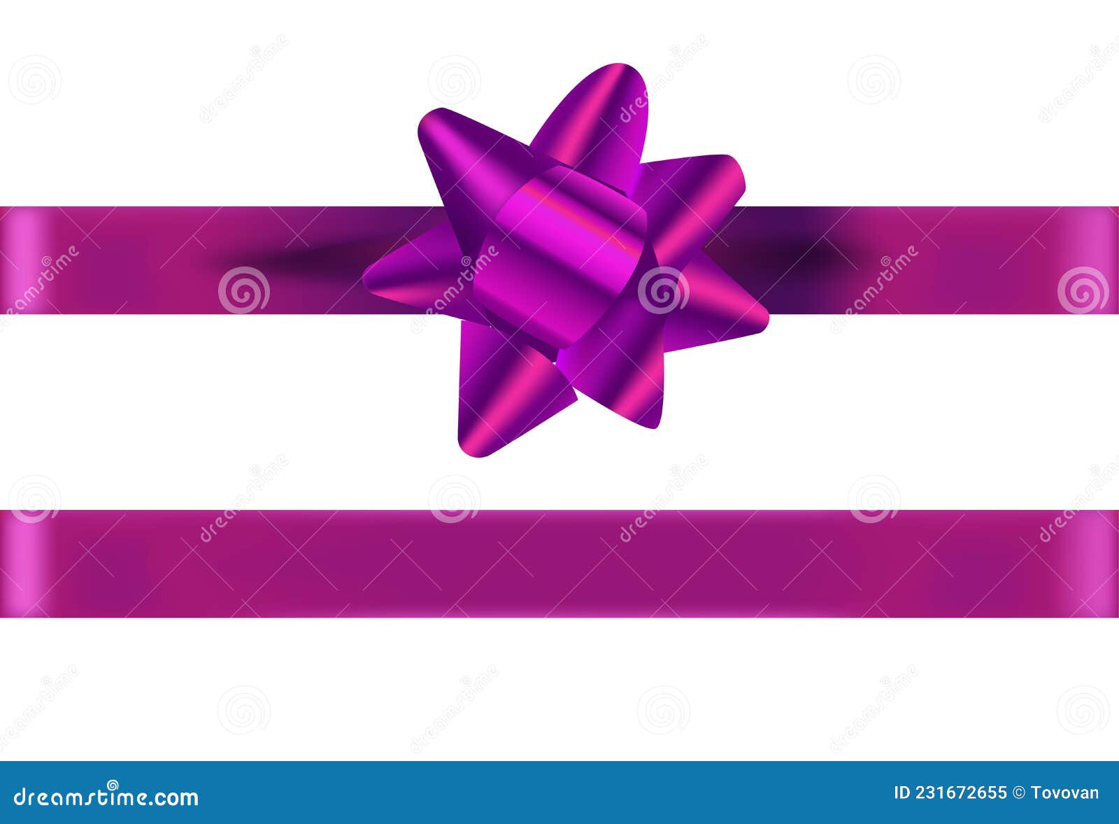 Violet Ribbons Set. Realistic Illustration Stock Vector - Illustration ...