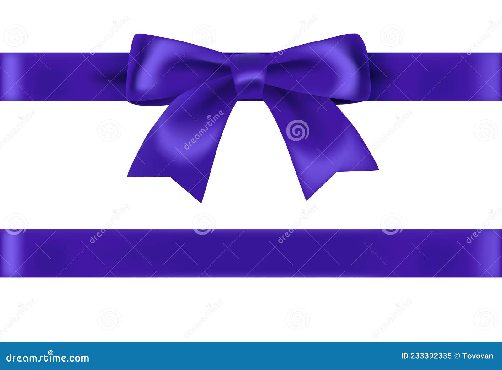 Violet Ribbons Set. Realistic Illustration Stock Vector - Illustration ...