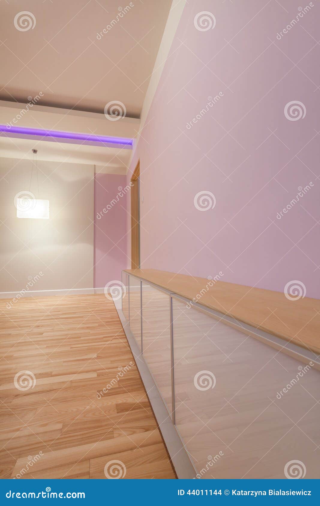 Violet Room with Modern Ceiling Stock Photo - Image of furniture, blue ...