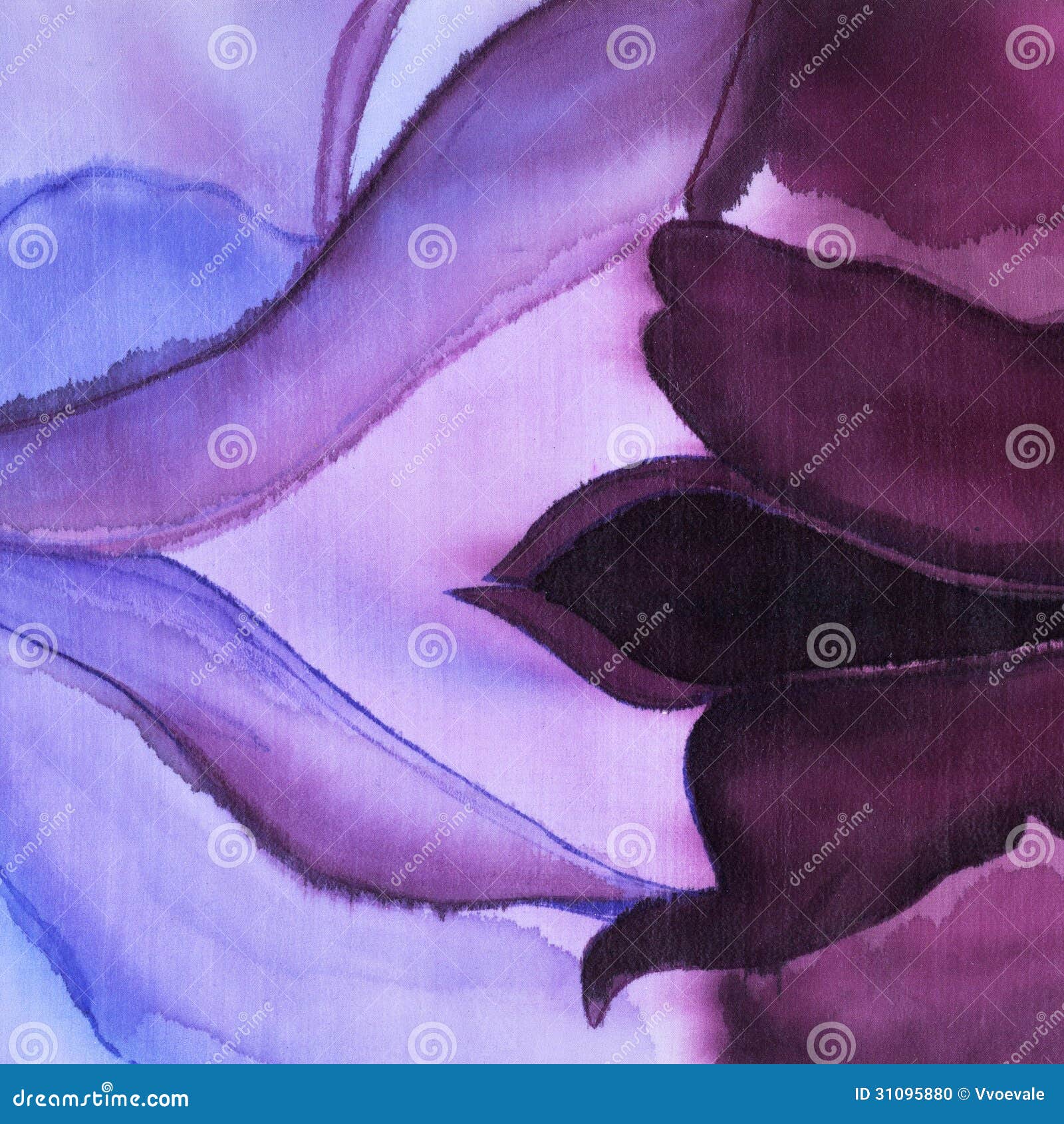 Violet silk batik stock photo. Image of decoration, artist - 31095880
