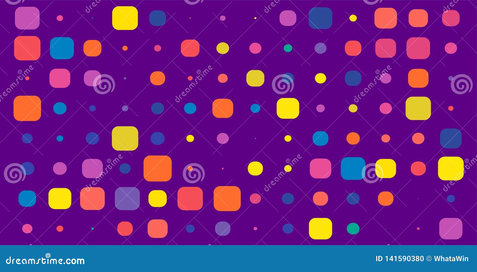 Violet Simple Backdrop with Colorful Square Elements Stock Vector ...