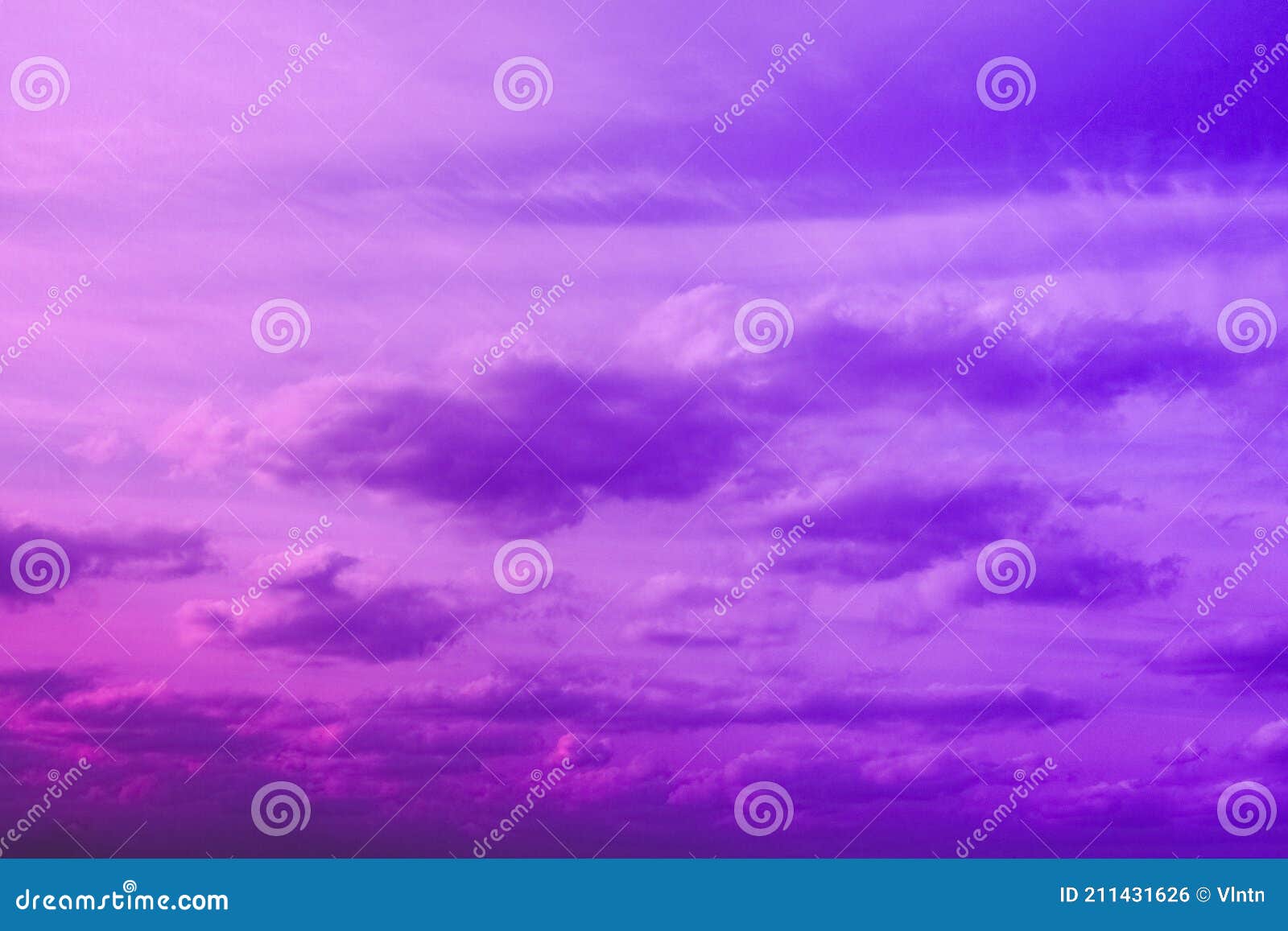 Violet sky with clouds stock photo. Image of background - 211431626