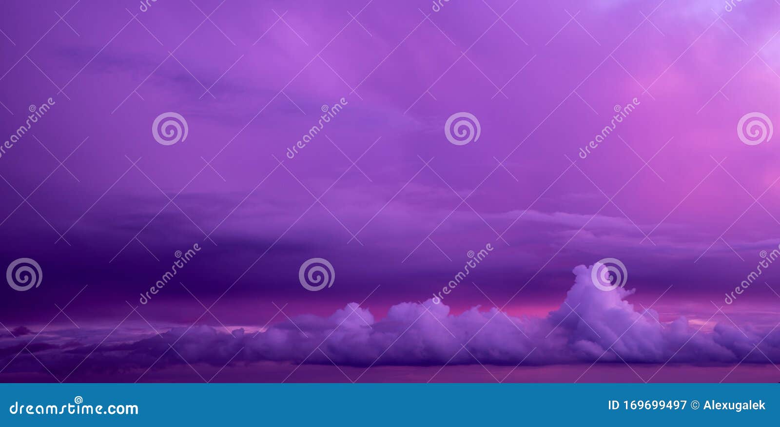 Violet Sky with White Clouds Stock Image - Image of colors, clouds ...
