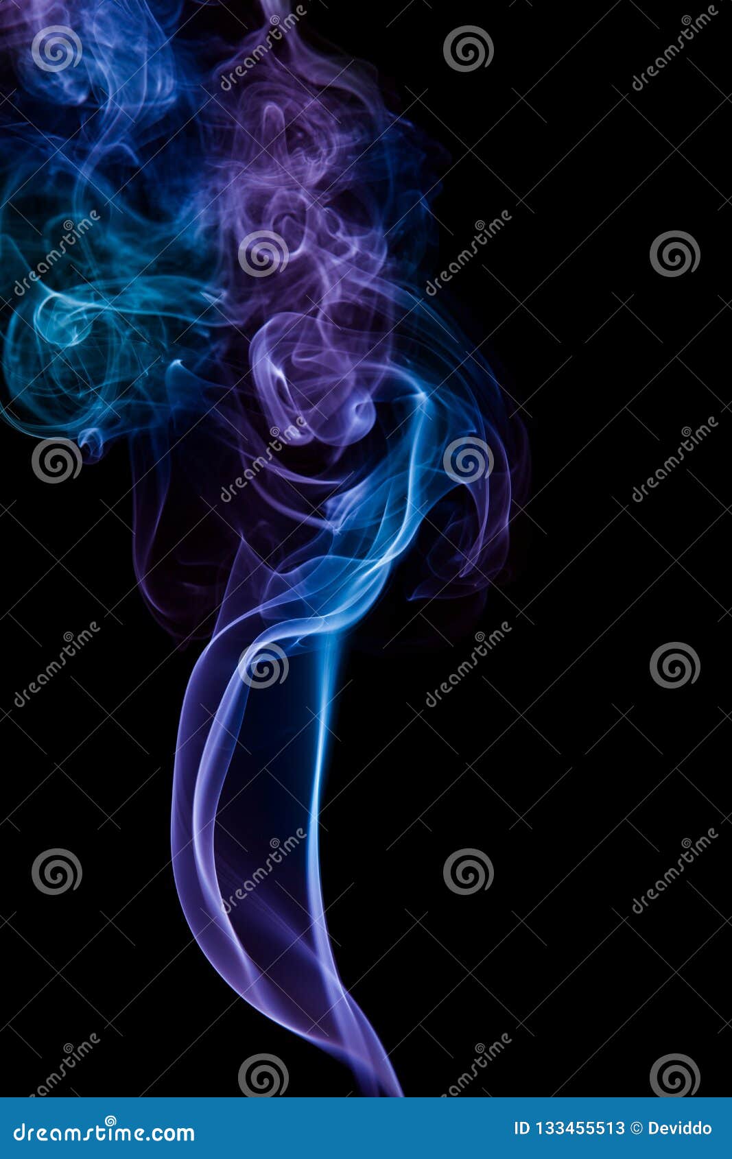 Violet Smoke on Black Background Stock Image - Image of silky, smoke ...