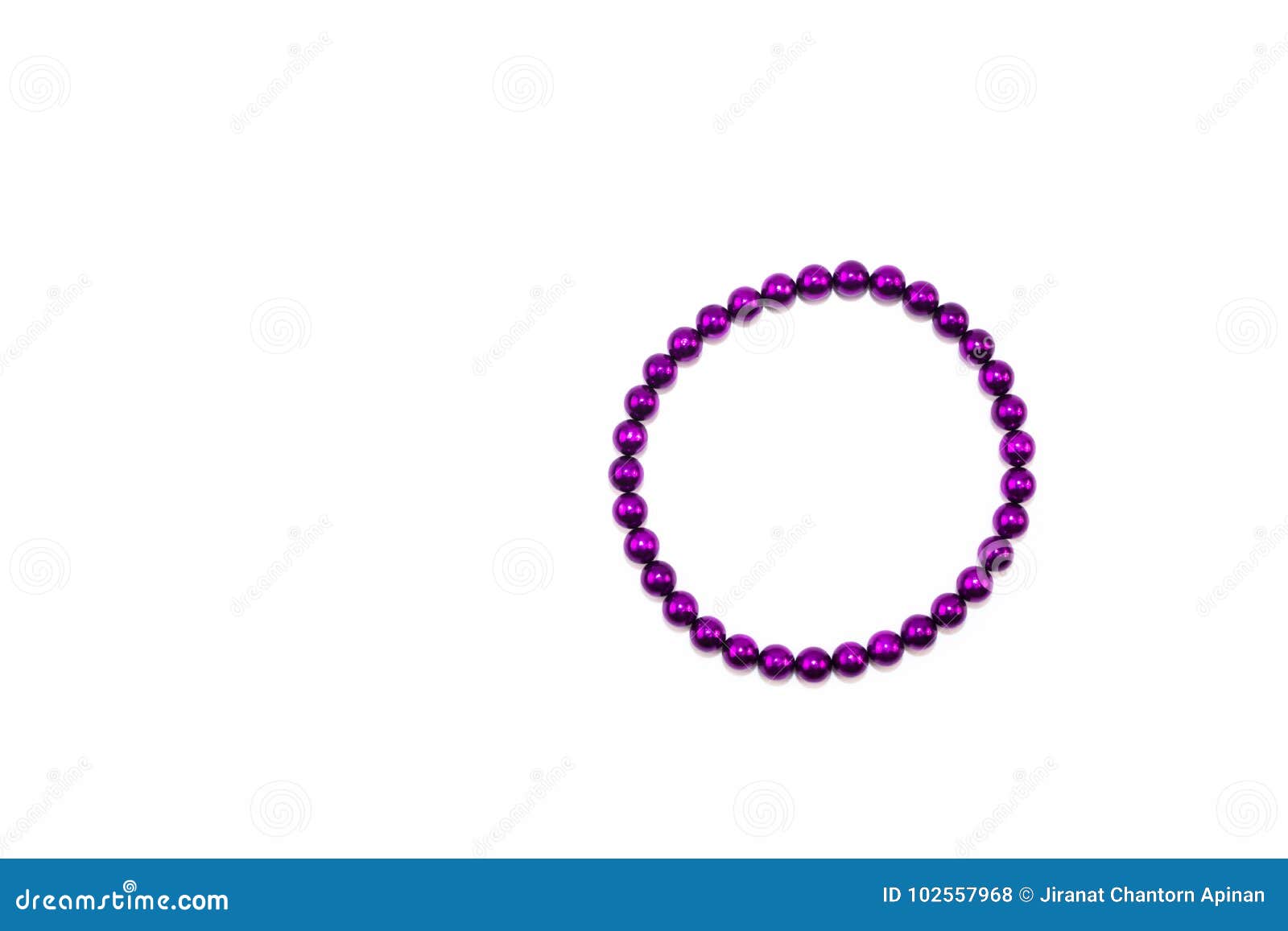 Violet Sphere Magnetic in Loop Shape on the White Background Stock ...