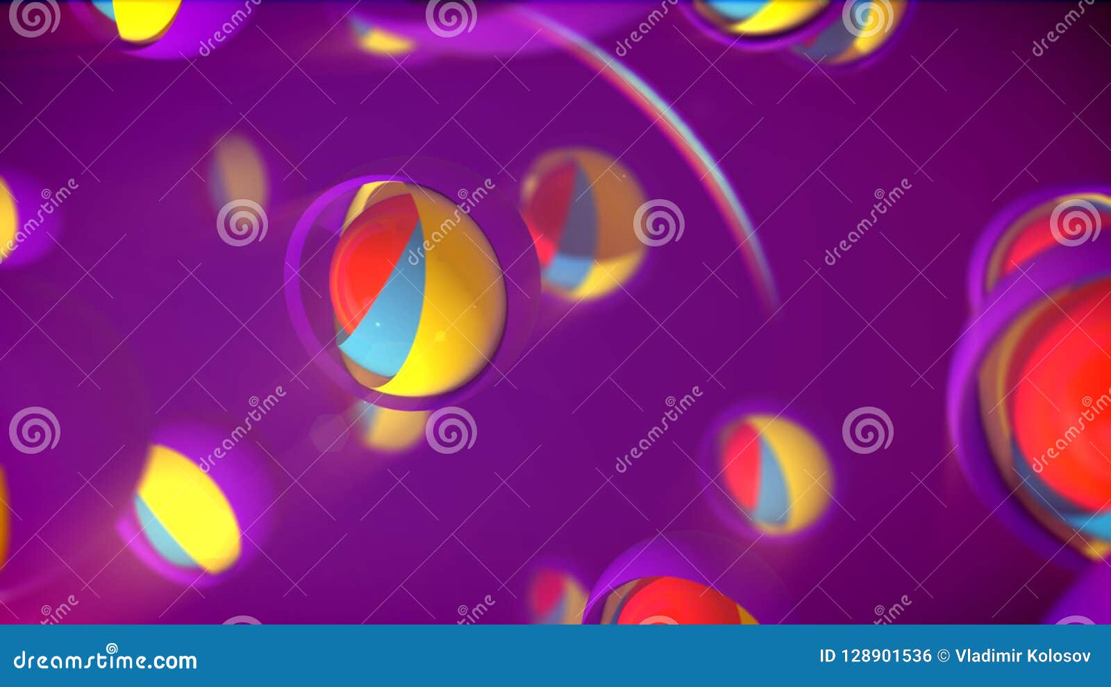 Violet Spheres from Nested Balls Stock Illustration - Illustration of ...