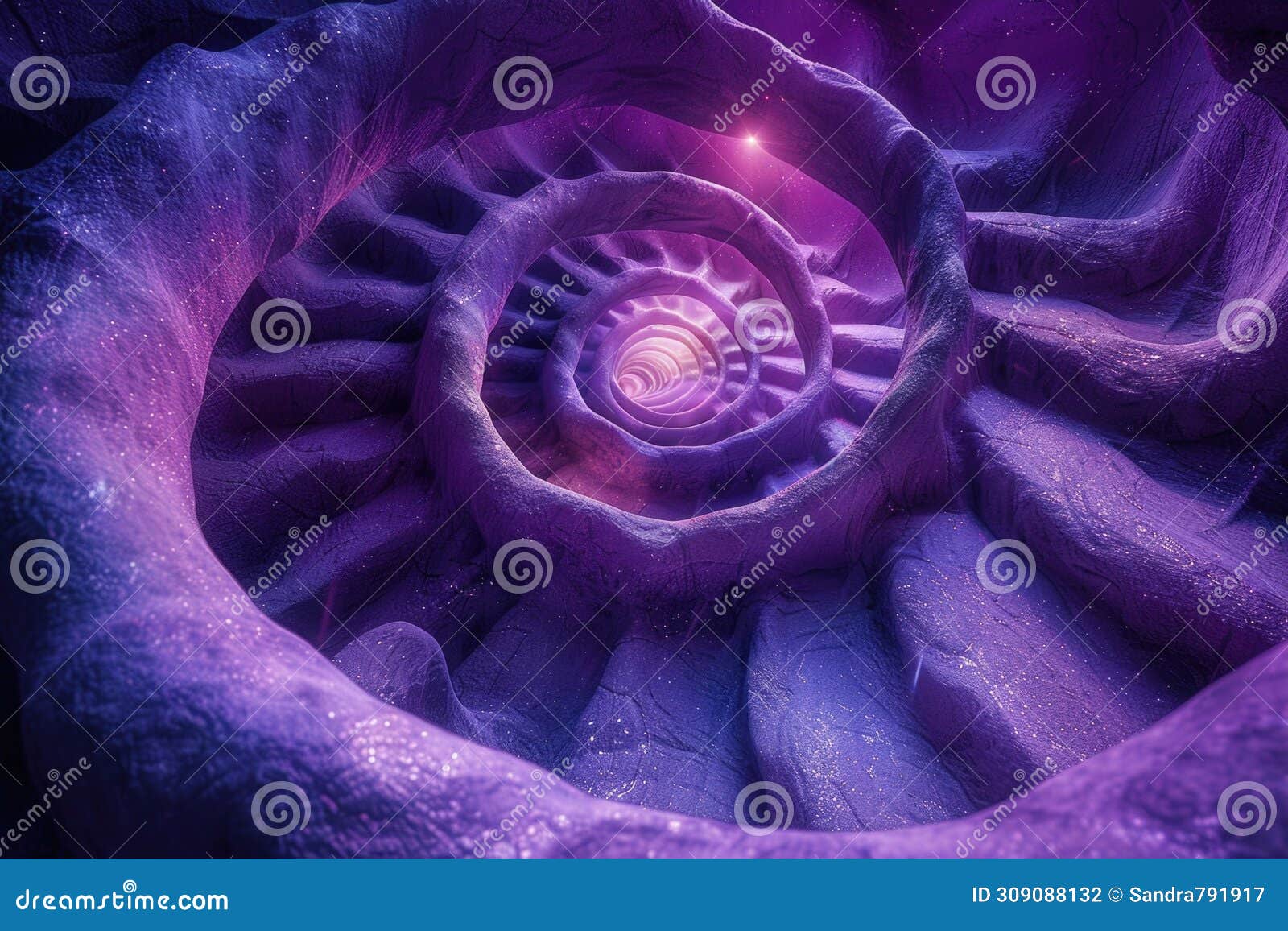 Violet Spiral Staircase in Building Stock Photo - Image of interior ...