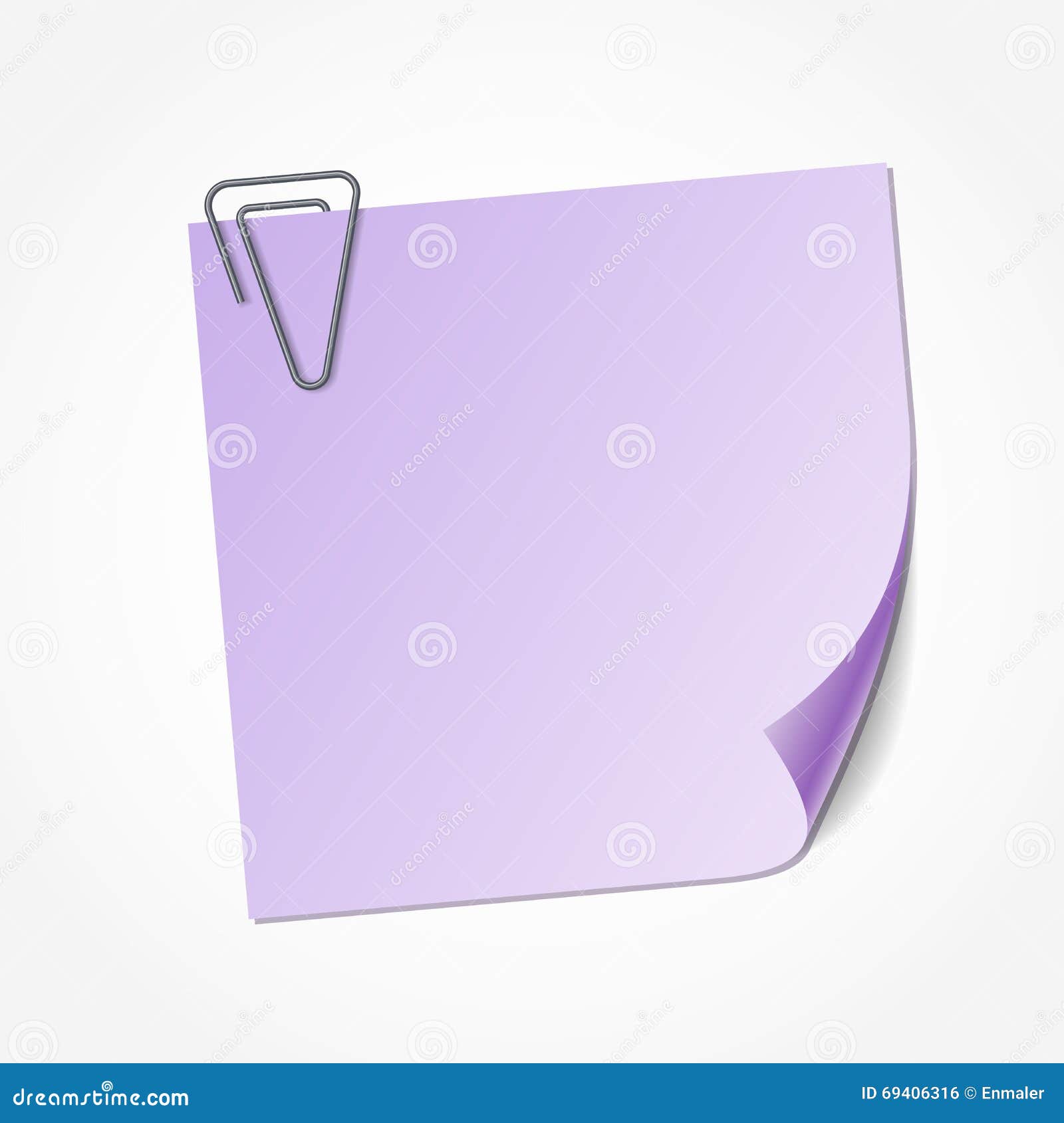 Violet sticky note stock vector. Illustration of corner - 69406316
