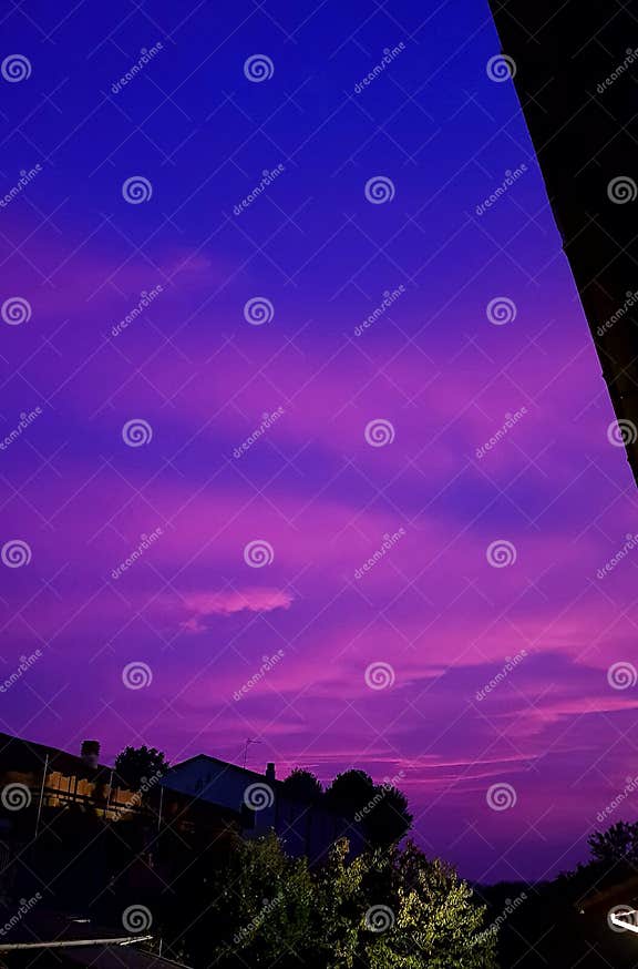 Violet Sunset photo stock. Image du violette, sunset - 104500186