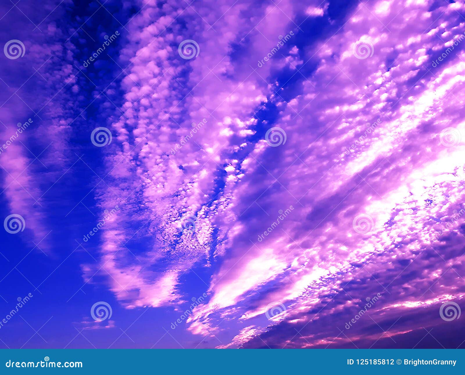 Violet Sunset and Cloudscape Stock Photo - Image of night, colored ...