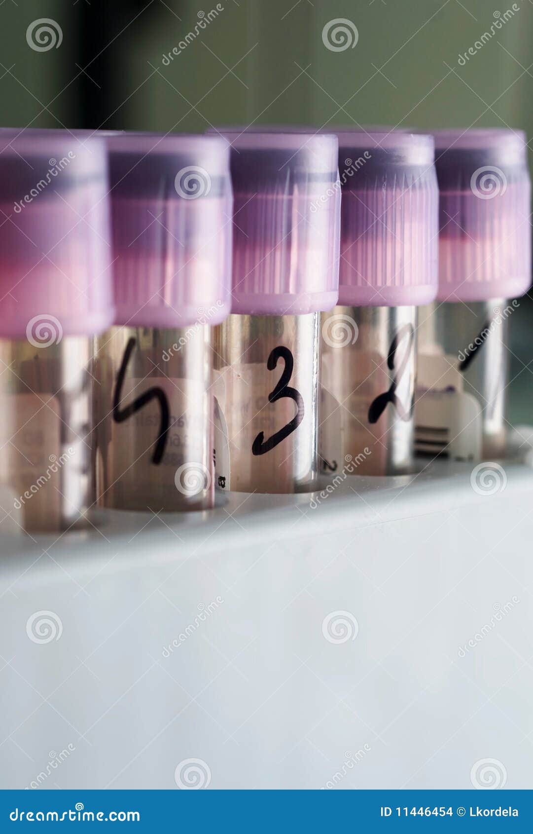 Violet Test Tubes with Numbers Stock Photo - Image of clinical ...