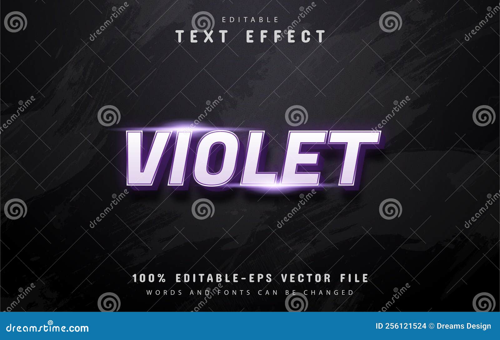 Violet text effect design stock vector. Illustration of concept - 256121524